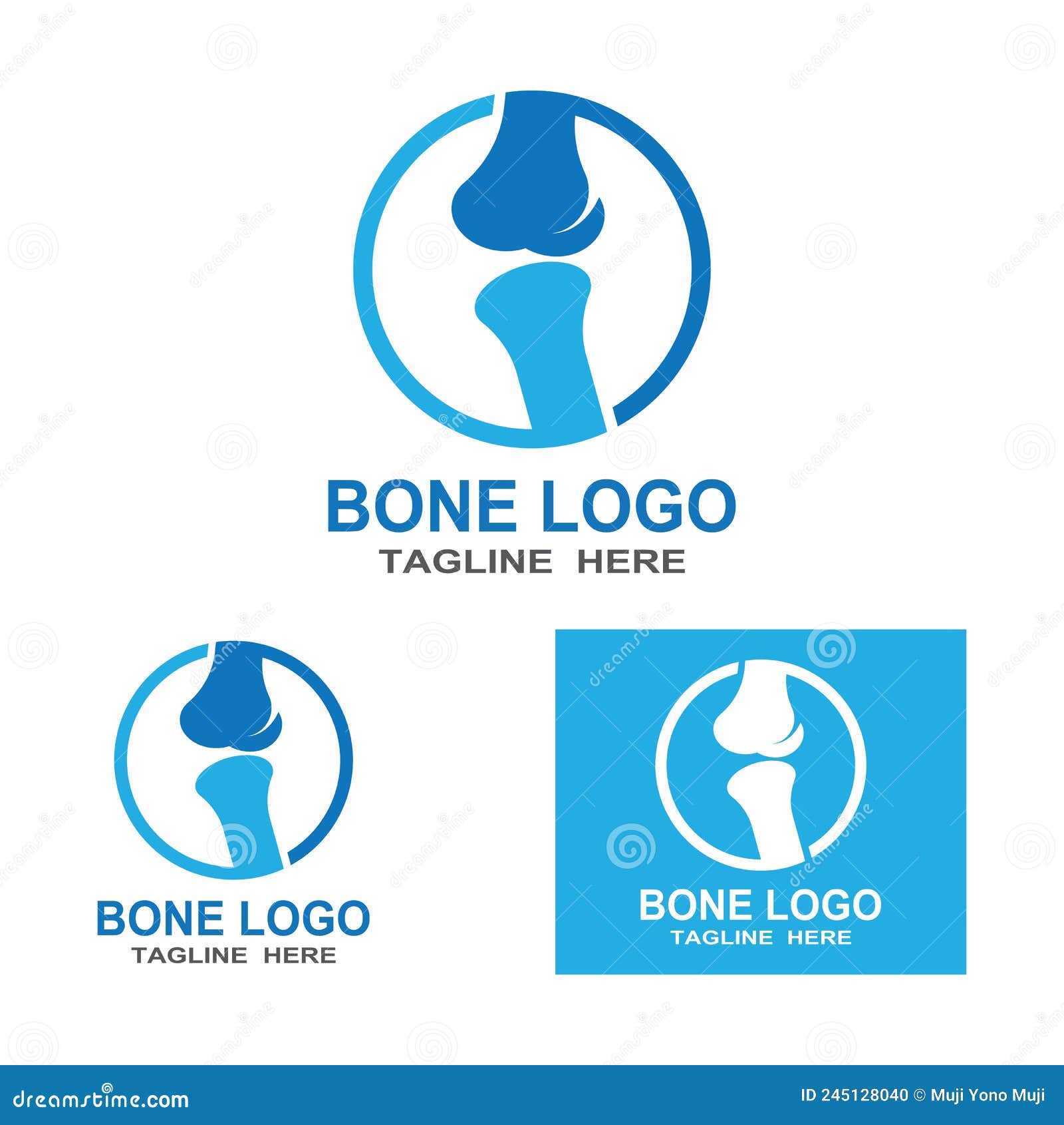 Bone Logo Icon Vector Design Template Illustration Stock Vector ...
