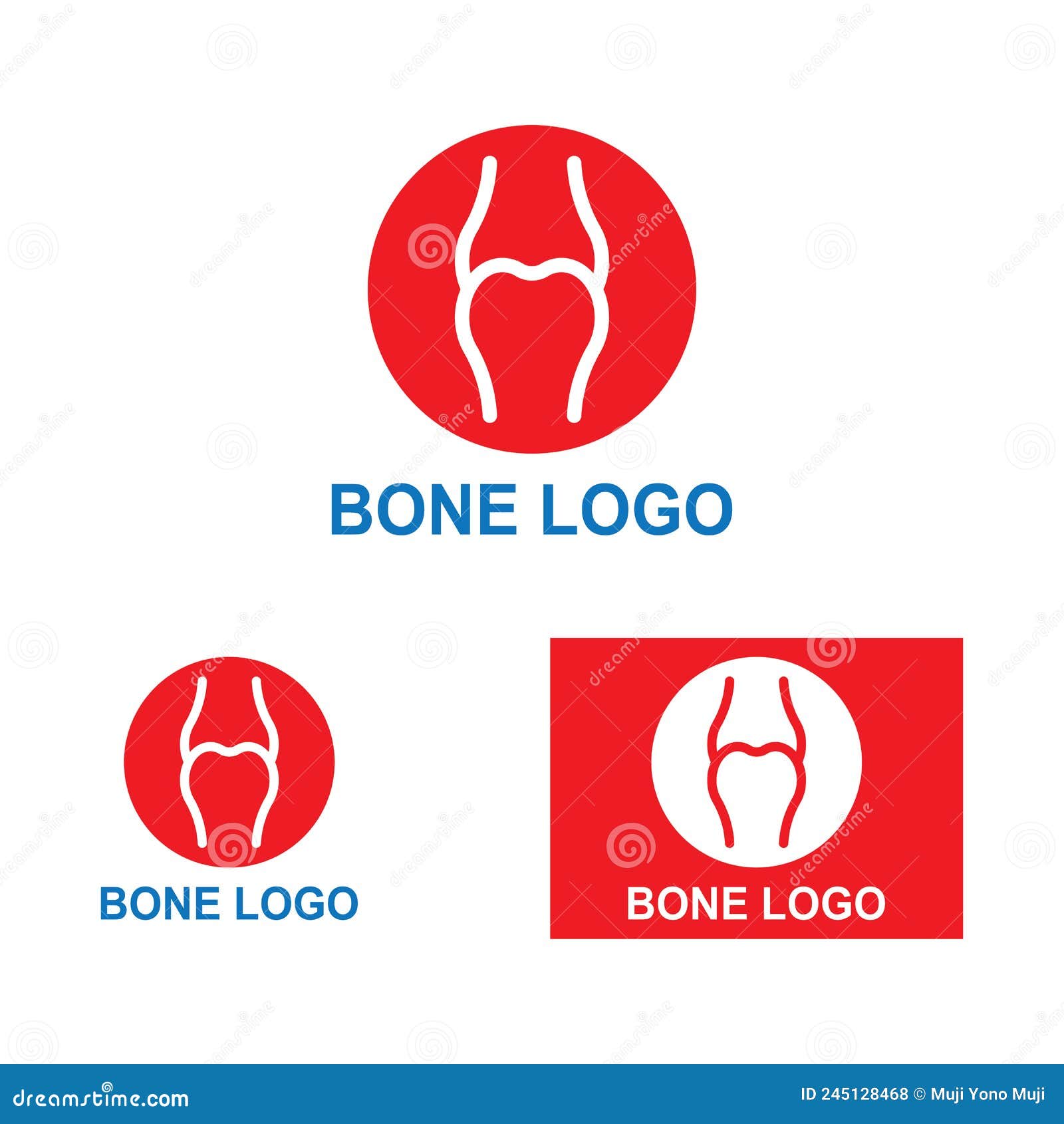 Bone Logo Icon Vector Design Template Illustration Stock Illustration ...