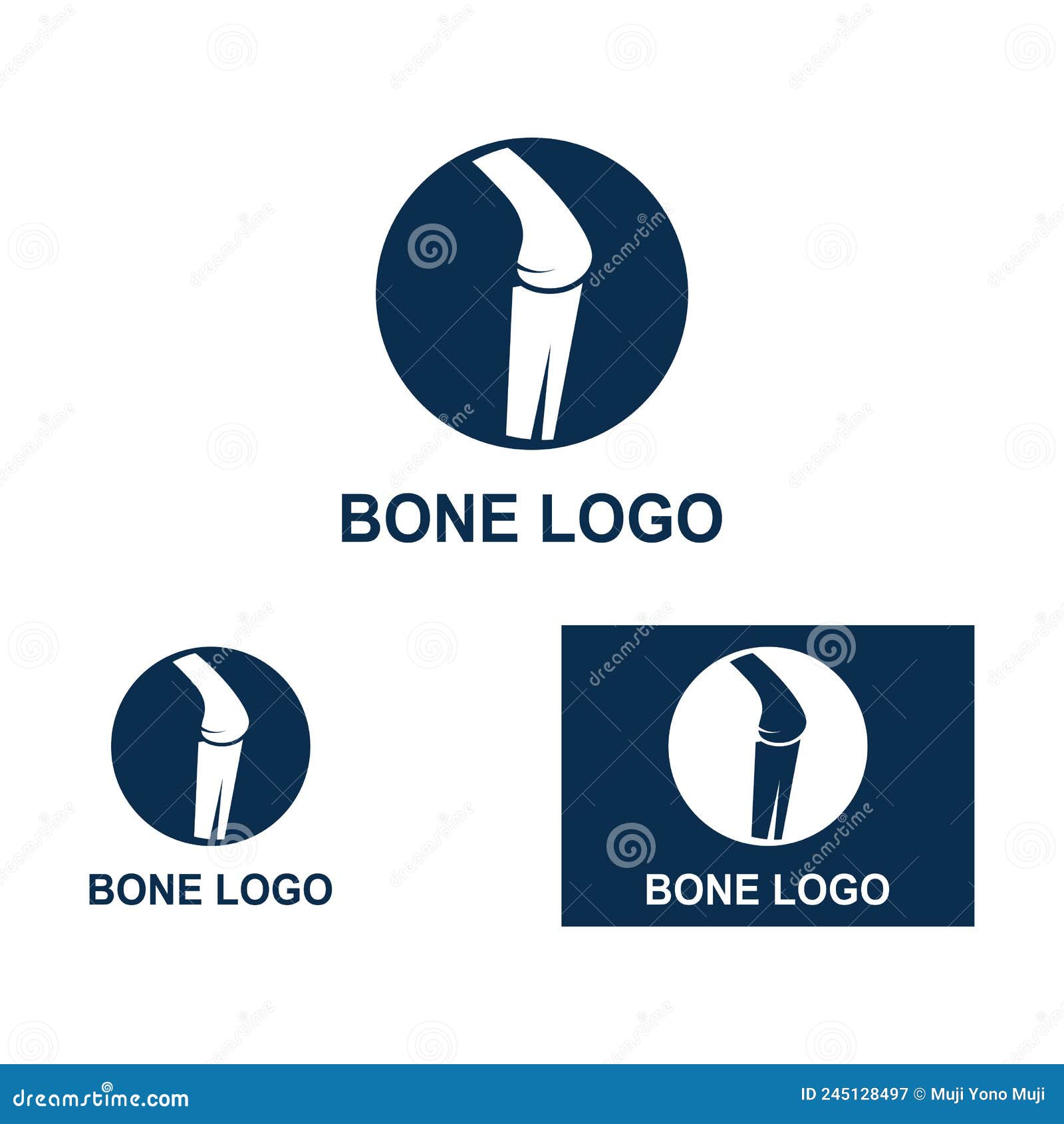 Bone Logo Icon Vector Design Template Illustration Stock Illustration ...