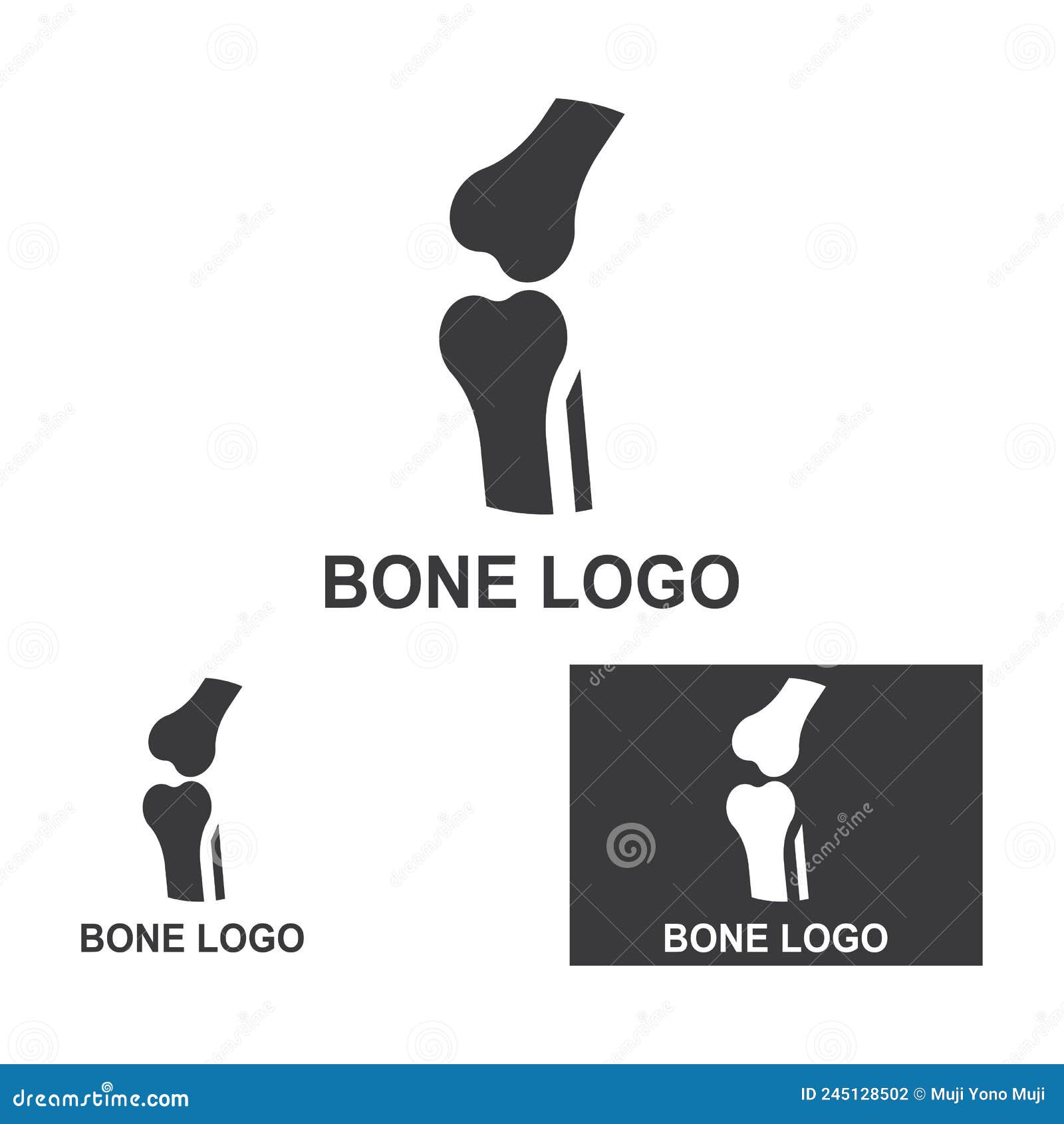 Bone Logo Icon Vector Design Template Illustration Stock Illustration ...