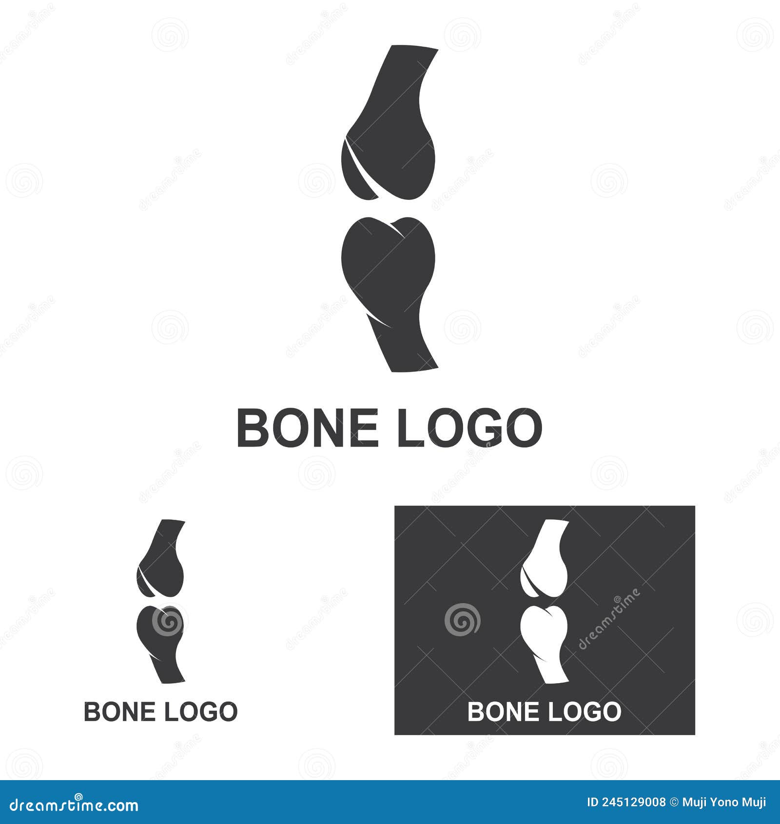 Bone Logo Icon Vector Design Template Illustration Stock Vector ...