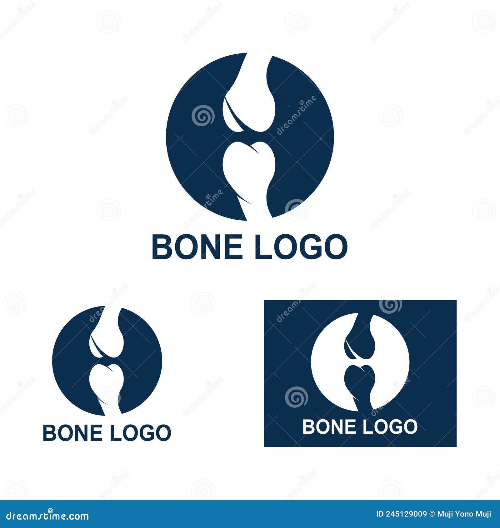 Bone Logo Icon Vector Design Template Illustration Stock Vector ...