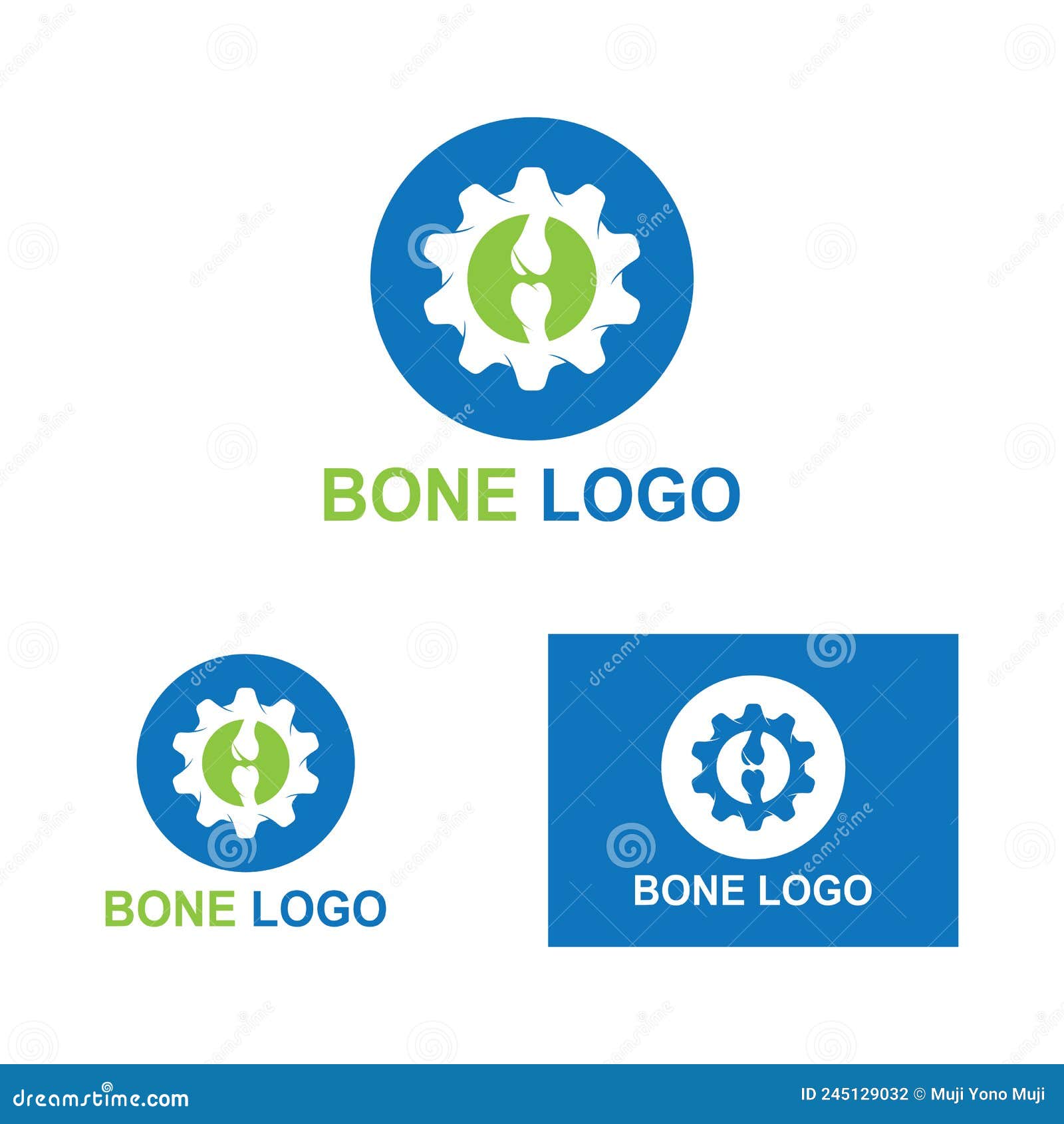 Bone Logo Icon Vector Design Template Illustration Stock Vector ...