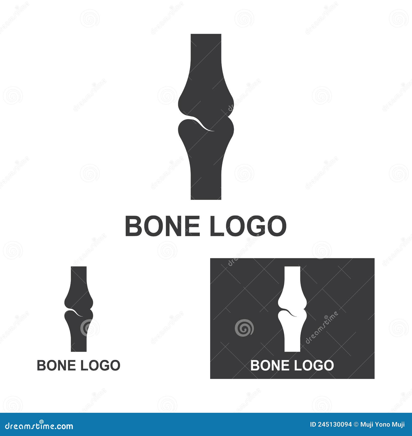 Bone Logo Icon Vector Design Template Illustration Stock Illustration ...