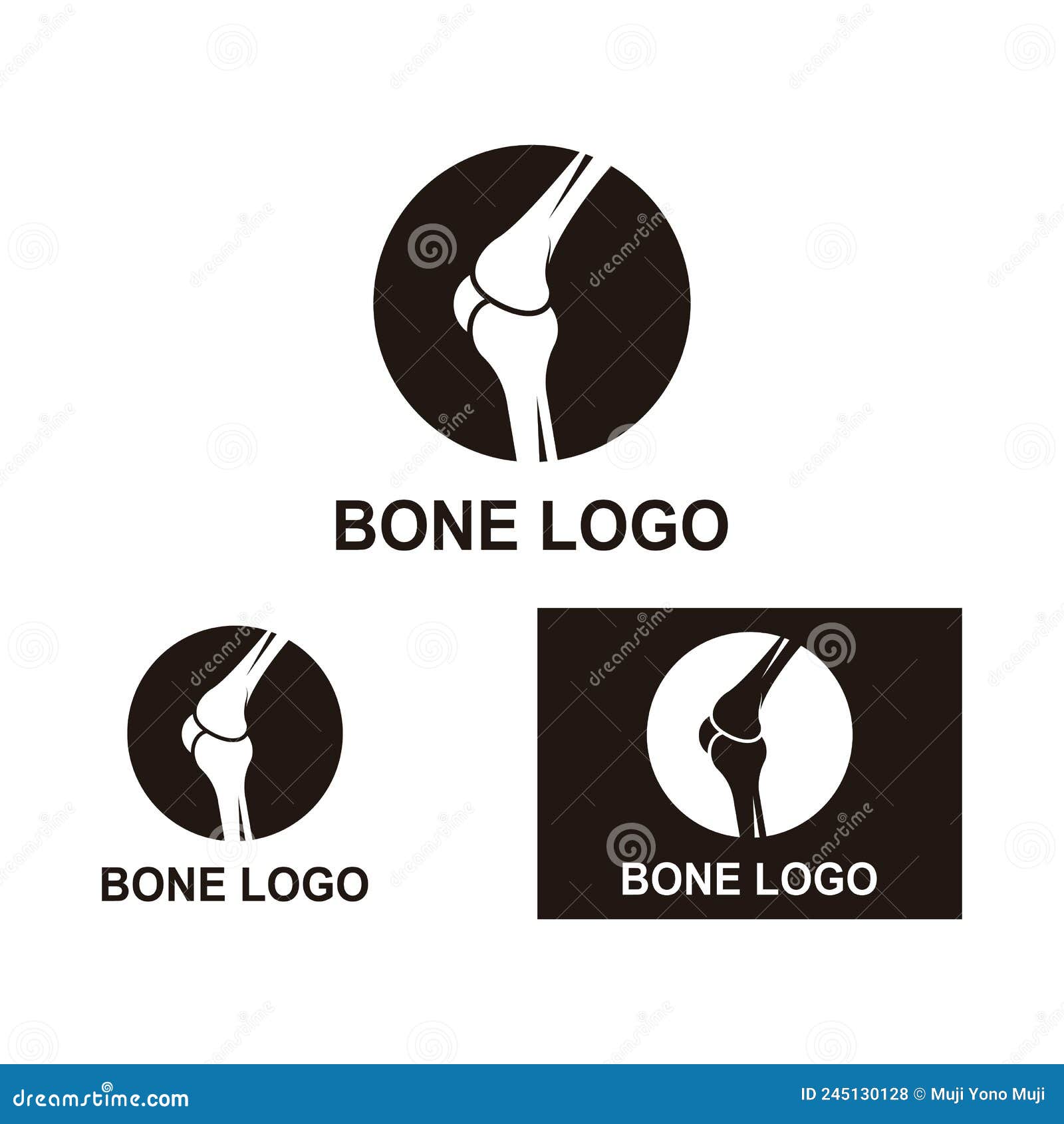 Bone Logo Icon Vector Design Template Illustration Stock Illustration ...