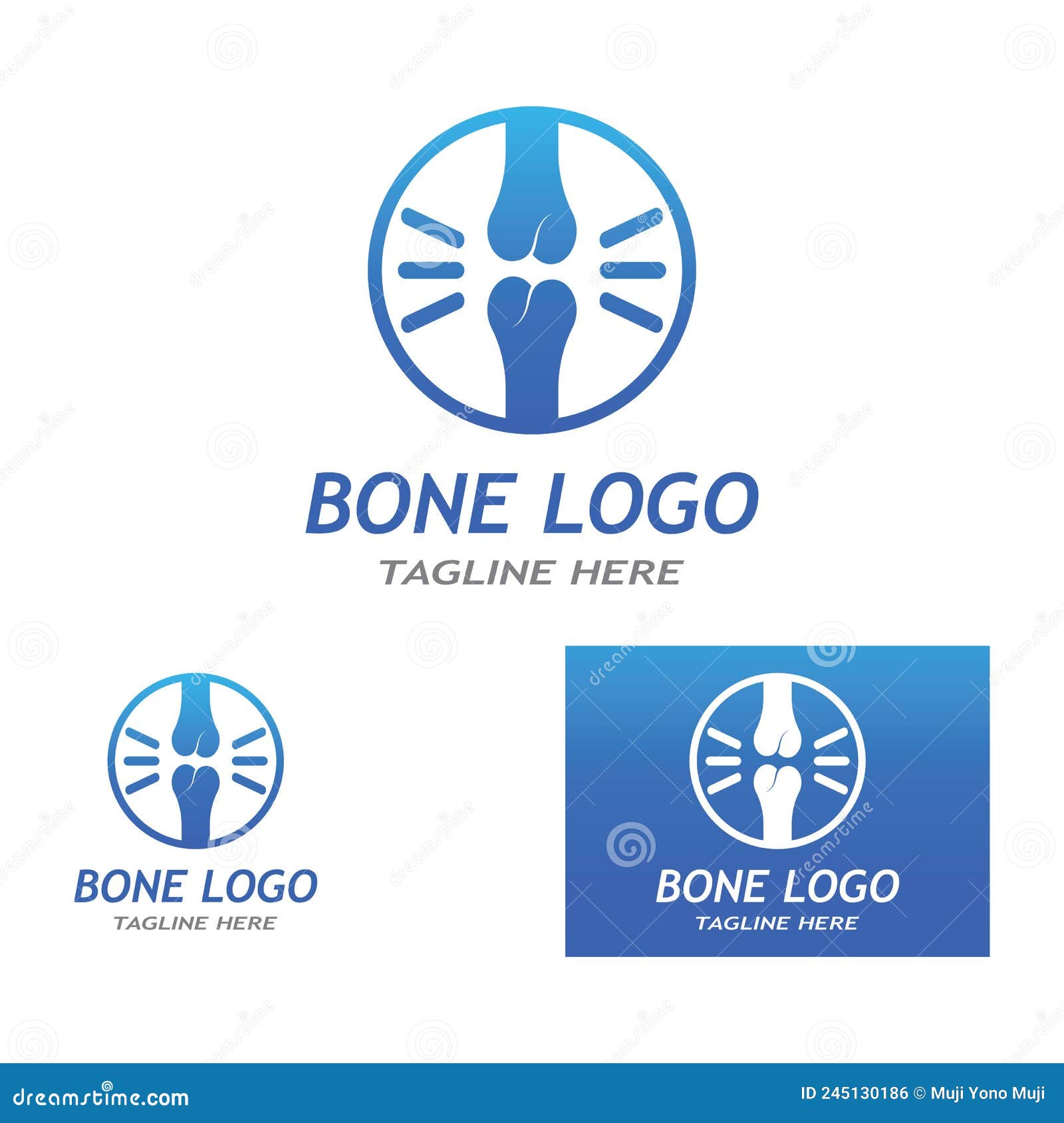 Bone Logo Icon Vector Design Template Illustration Stock Illustration ...