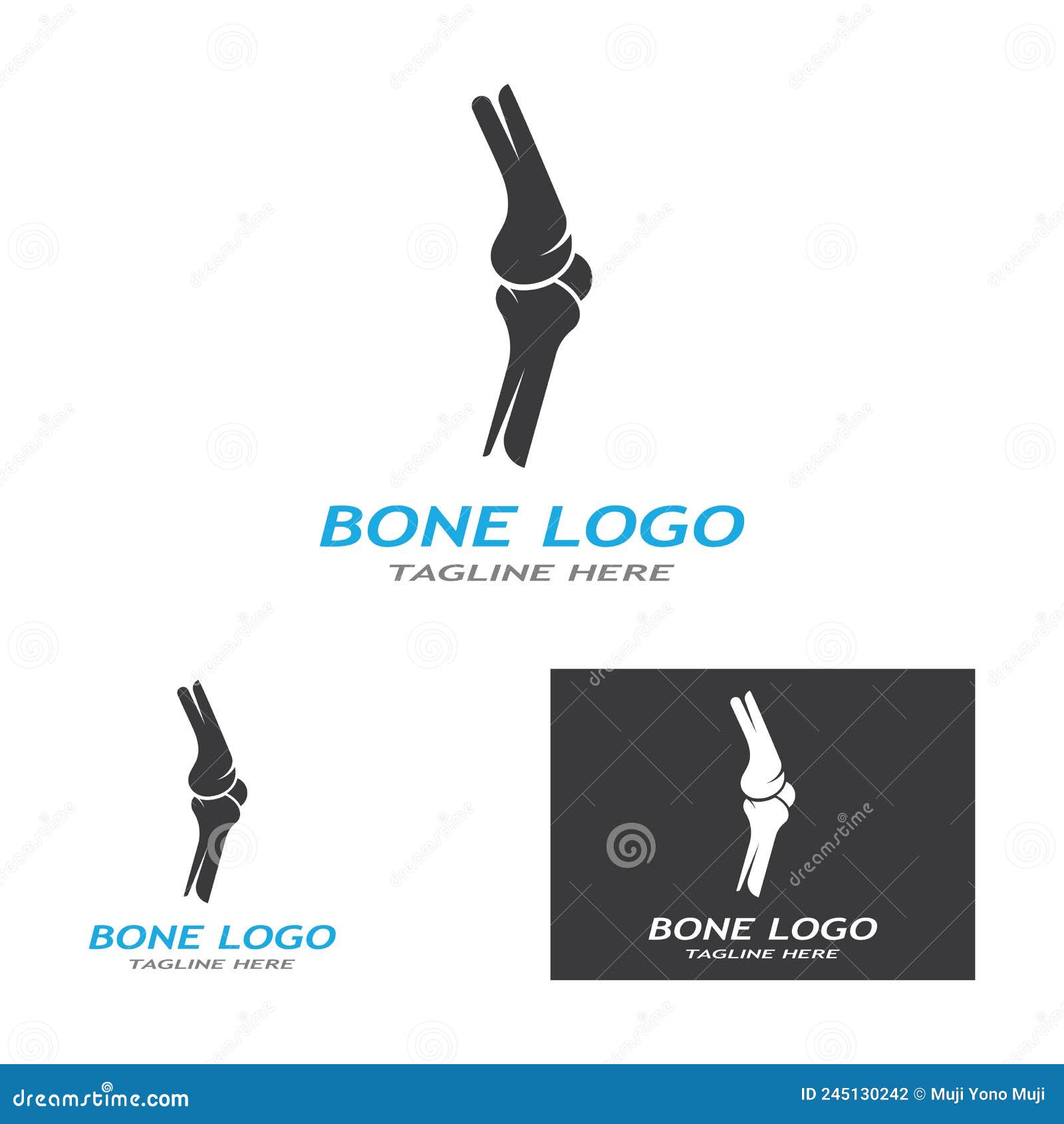 Bone Logo Icon Vector Design Template Illustration Stock Illustration ...