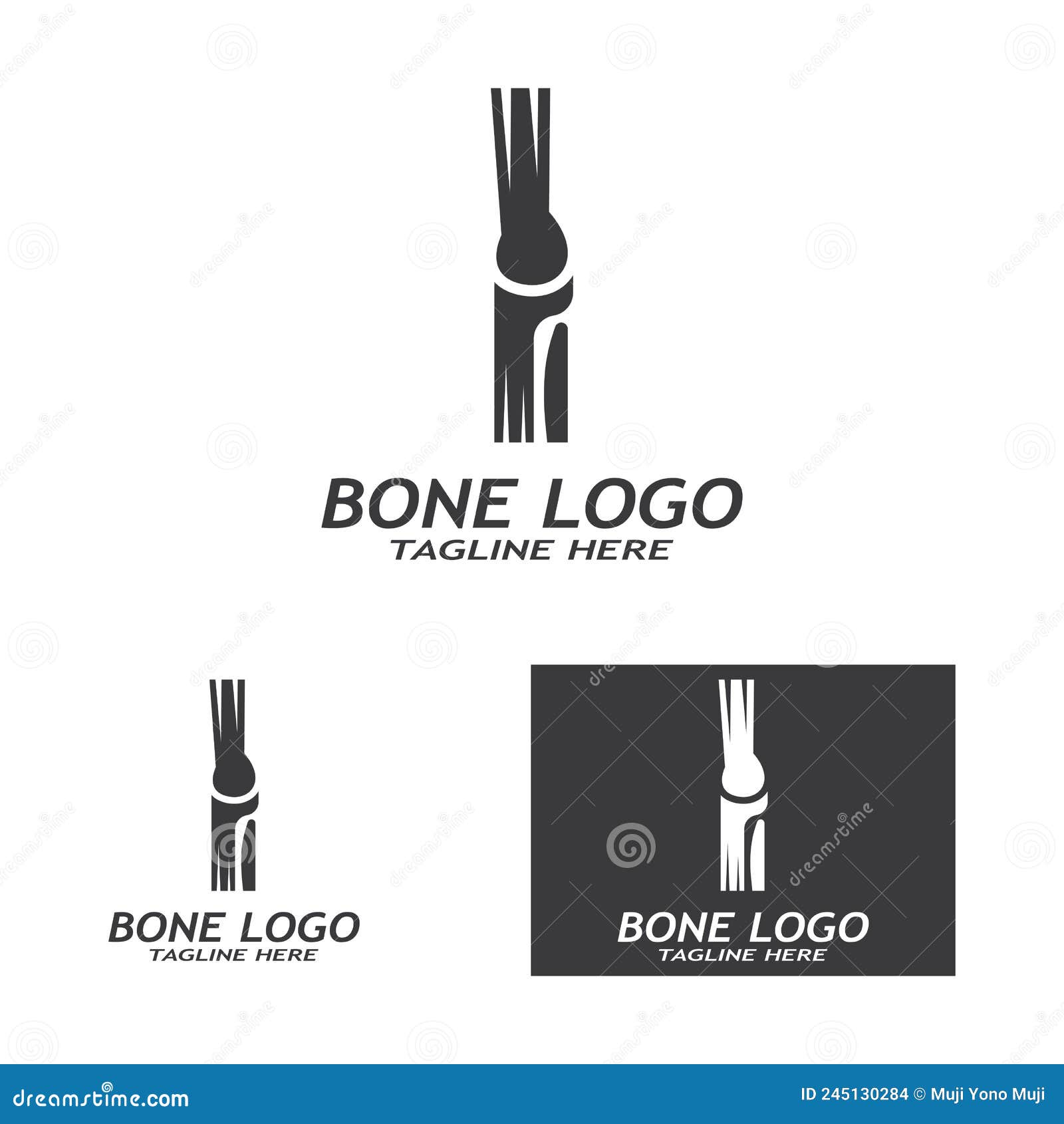 Bone Logo Icon Vector Design Template Illustration Stock Illustration ...