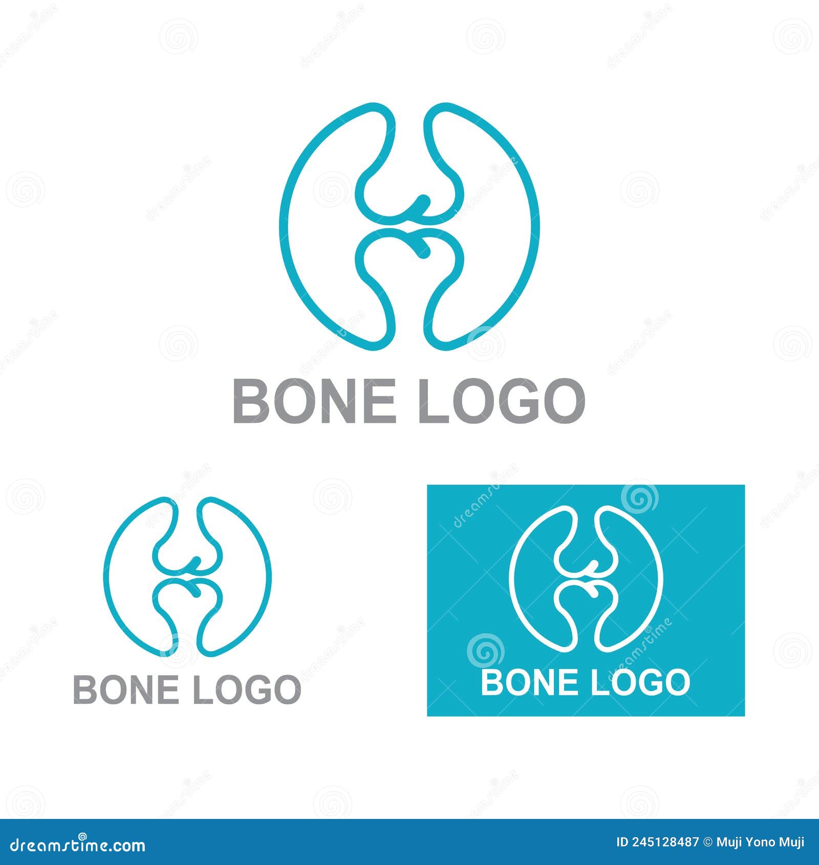 Bone Logo Icon Vector Design Template Illustration Stock Illustration ...