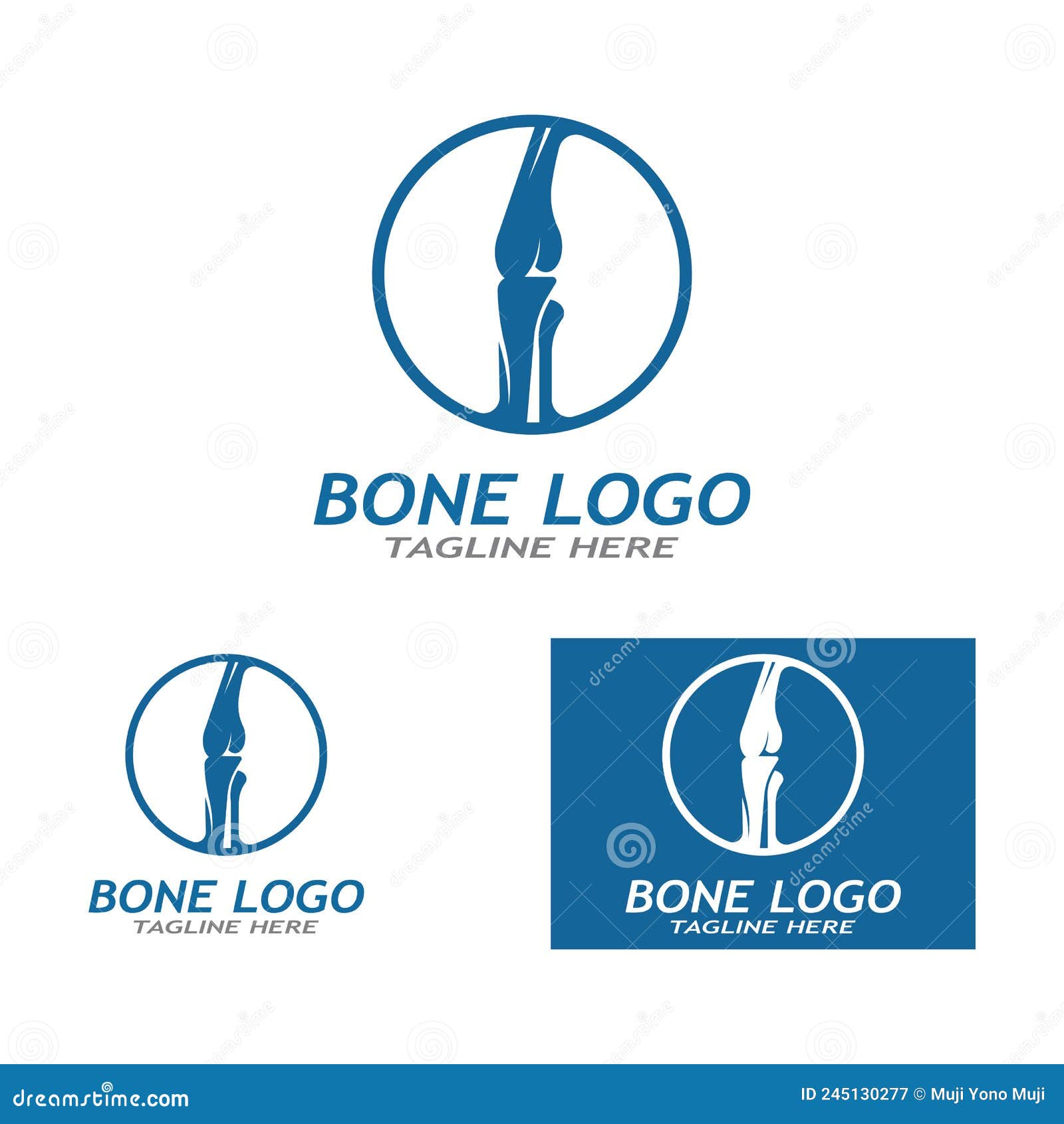 Bone Logo Icon Vector Design Template Illustration Stock Illustration ...