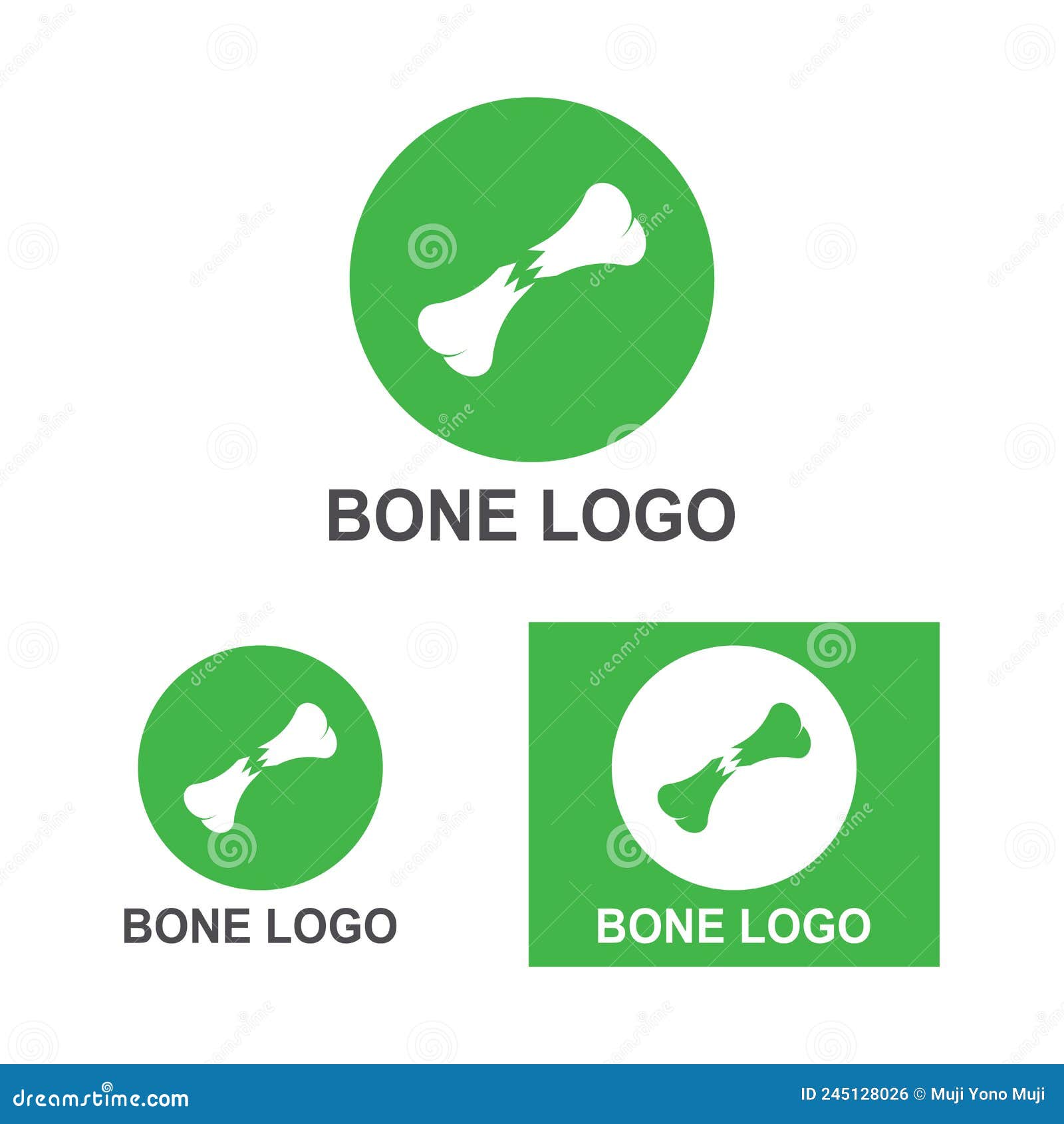 Bone Logo Icon Vector Design Template Illustration Stock Vector ...