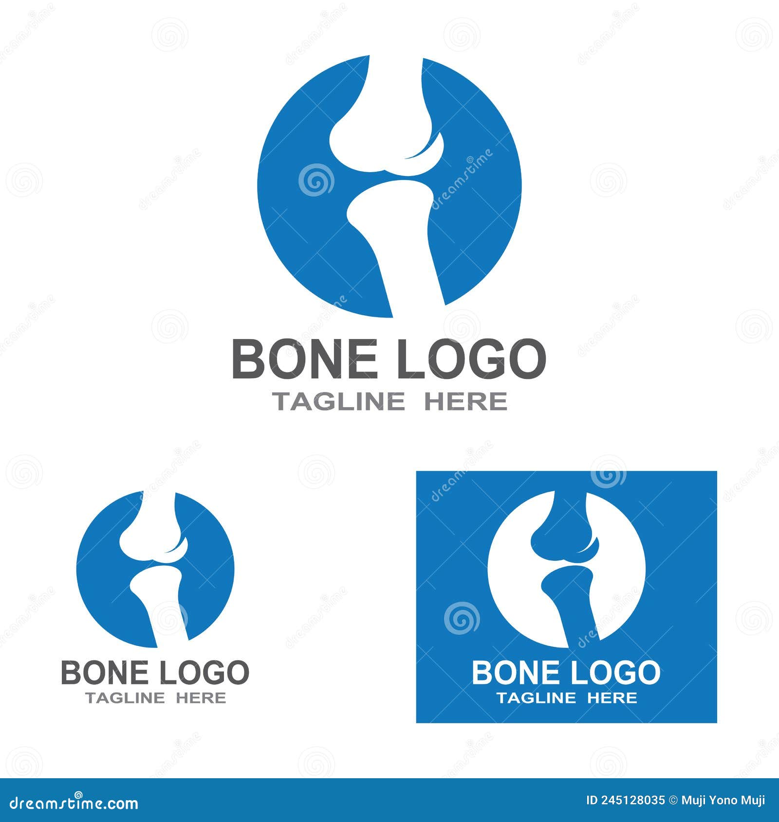 Bone Logo Icon Vector Design Template Illustration Stock Vector ...
