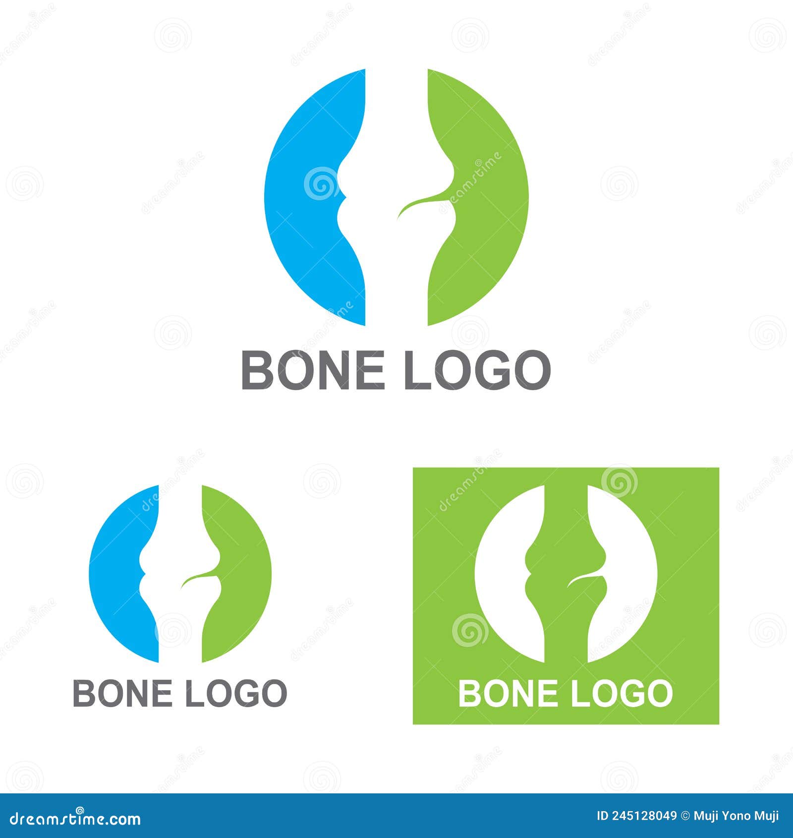 Bone Logo Icon Vector Design Template Illustration Stock Vector ...