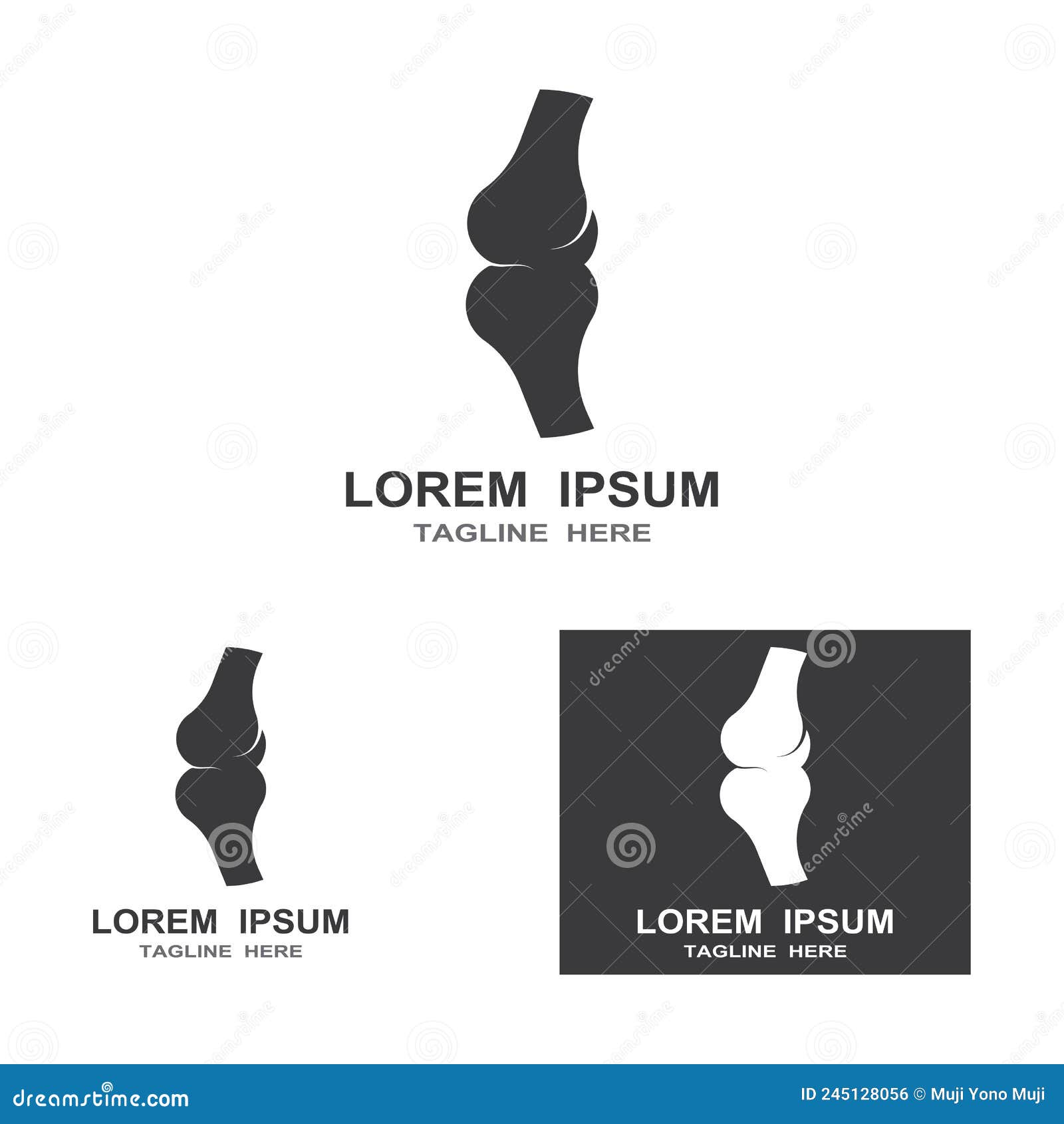 Bone Logo Icon Vector Design Template Illustration Stock Vector ...