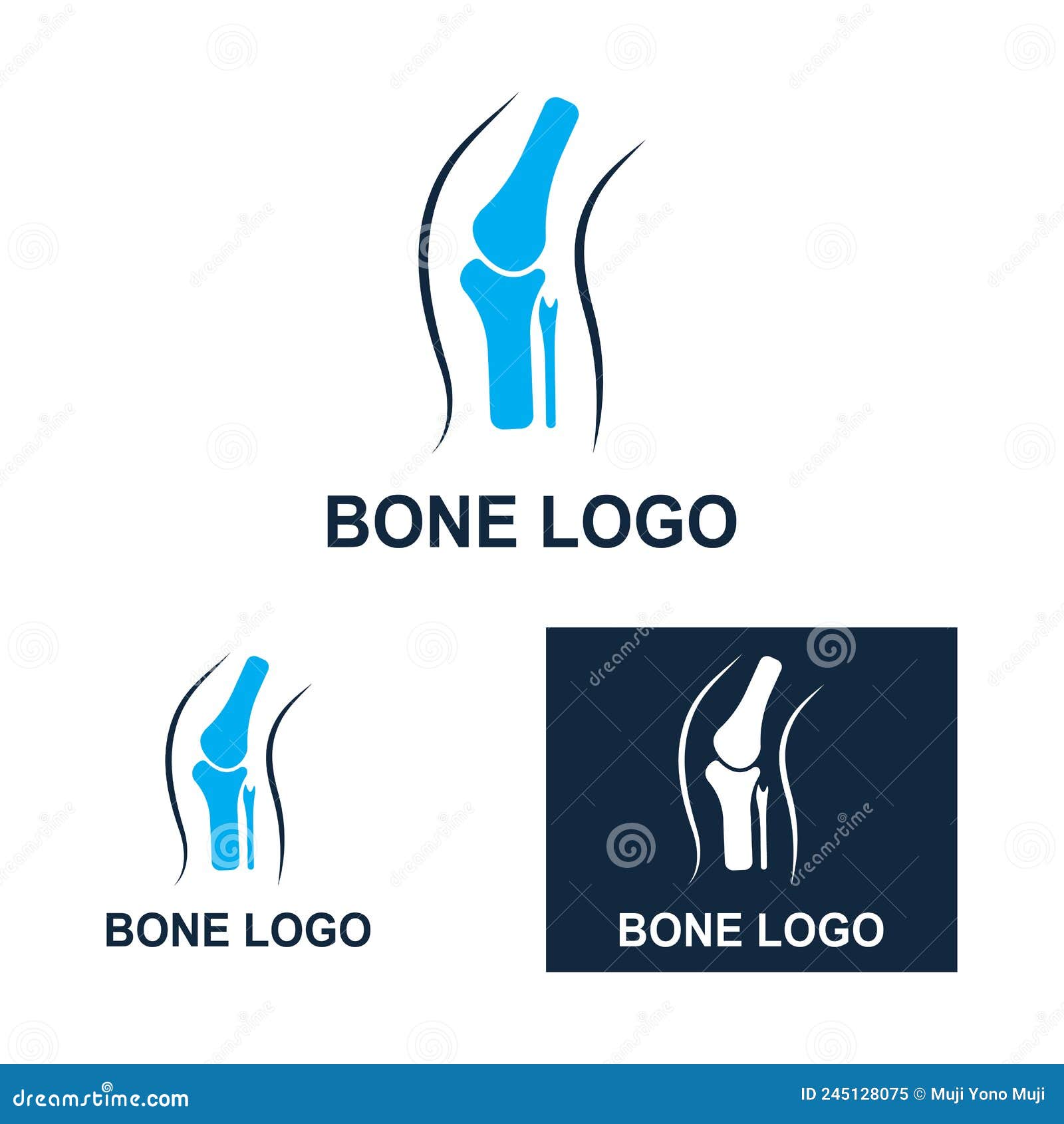 Bone Logo Icon Vector Design Template Illustration Stock Vector ...