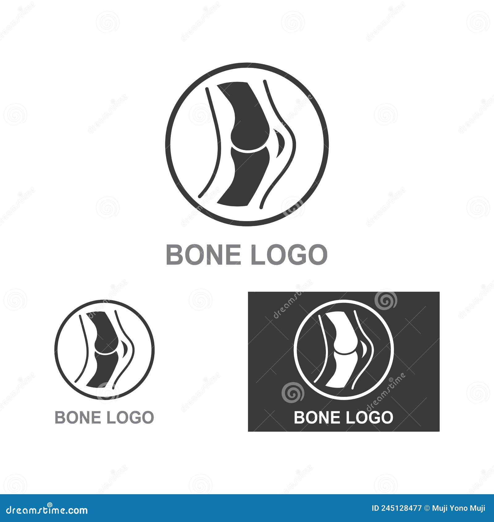 Bone Logo Icon Vector Design Template Illustration Stock Illustration ...