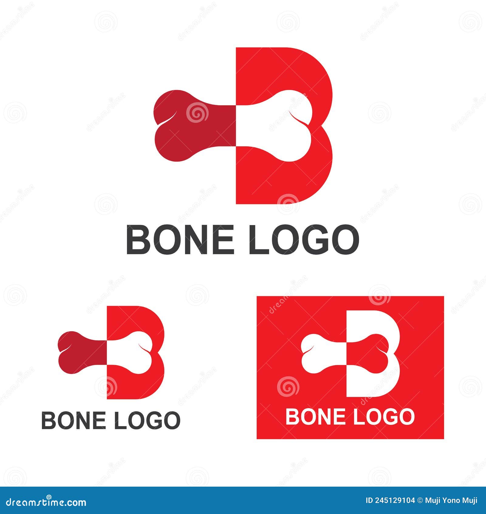 Bone Logo Icon Vector Design Template Illustration Stock Vector ...