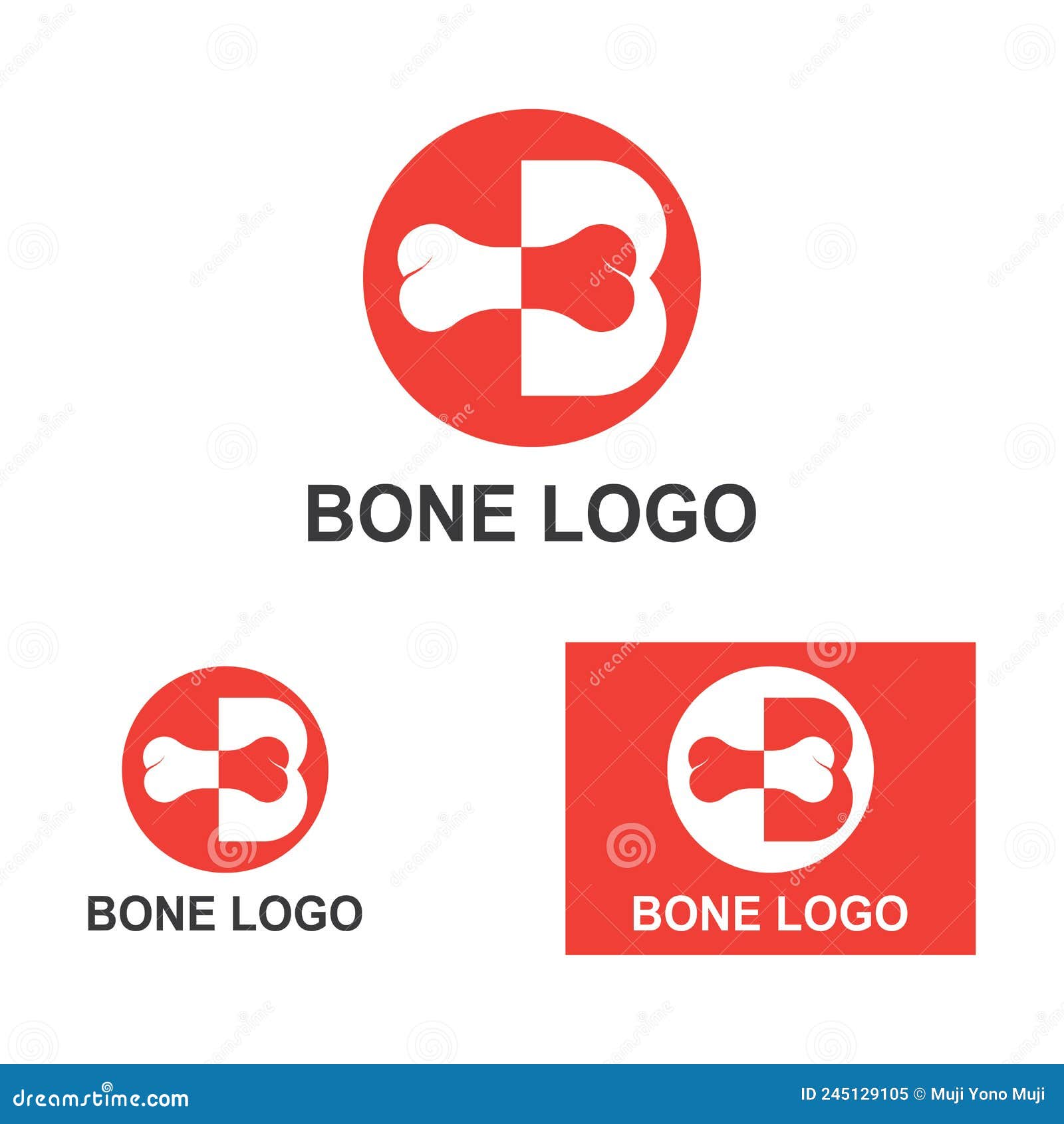 Bone Logo Icon Vector Design Template Illustration Stock Vector ...