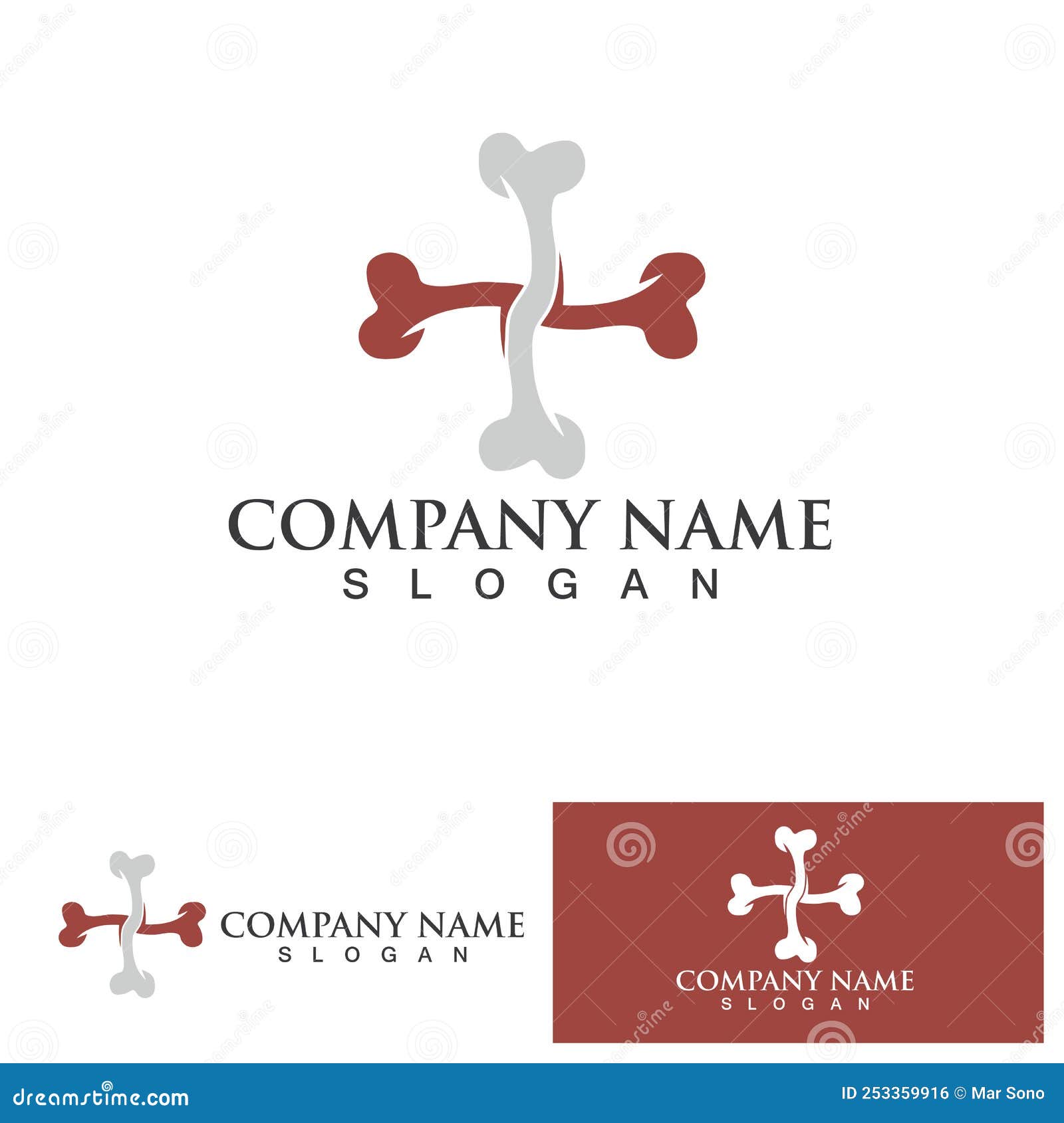 Bone Logo Vector Template Vector Stock Vector - Illustration of genetic ...