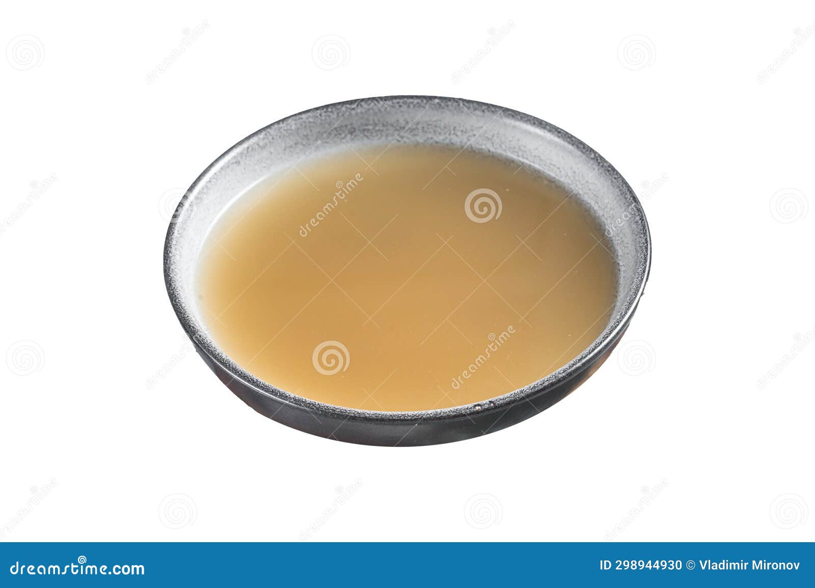 Bone Meat Chicken Broth in a Plate. Isolated, White Background. Stock ...