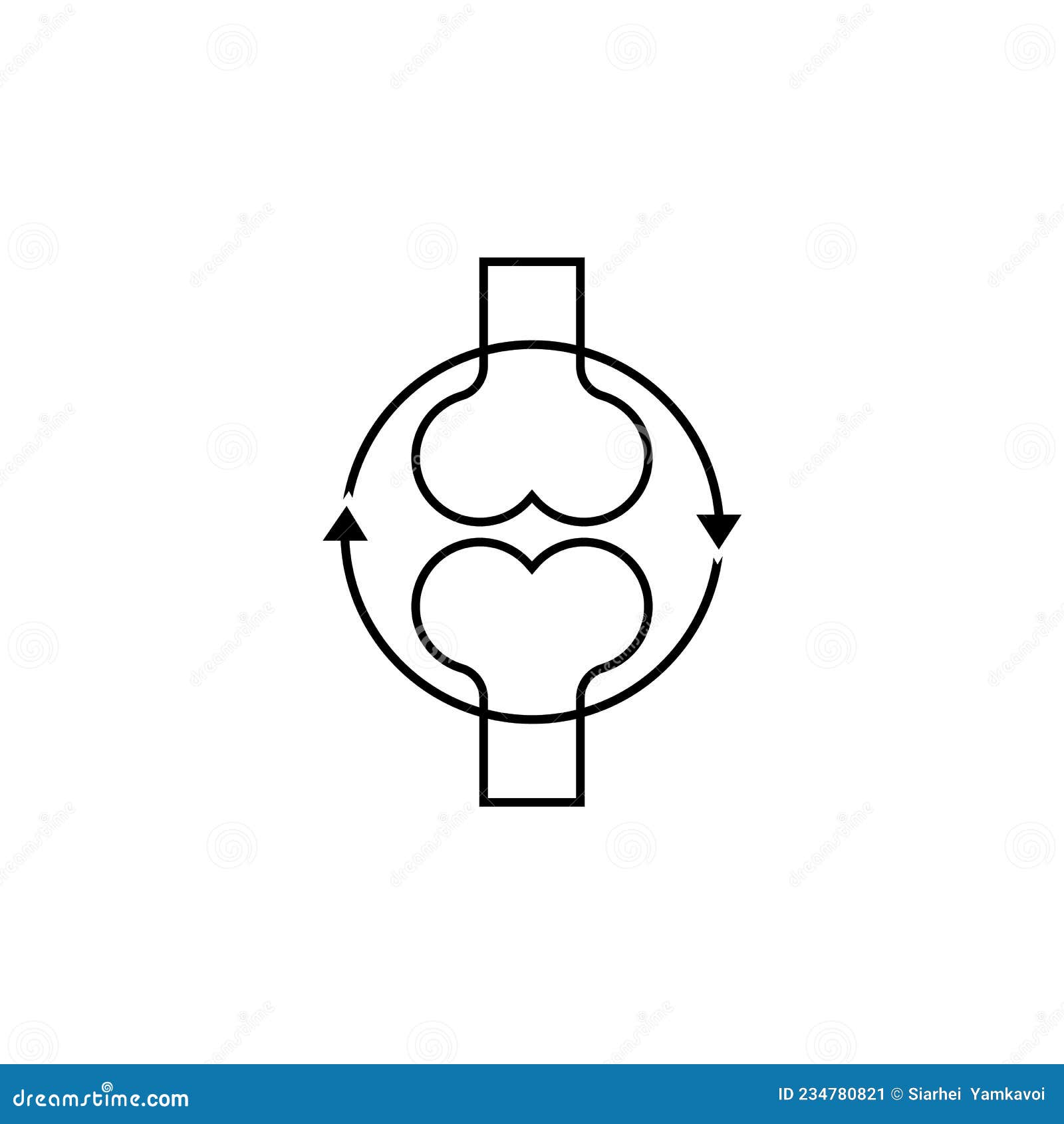 Two Bone Together Icon. Bone Health Symbol. Vector Clipart And Drawing ...