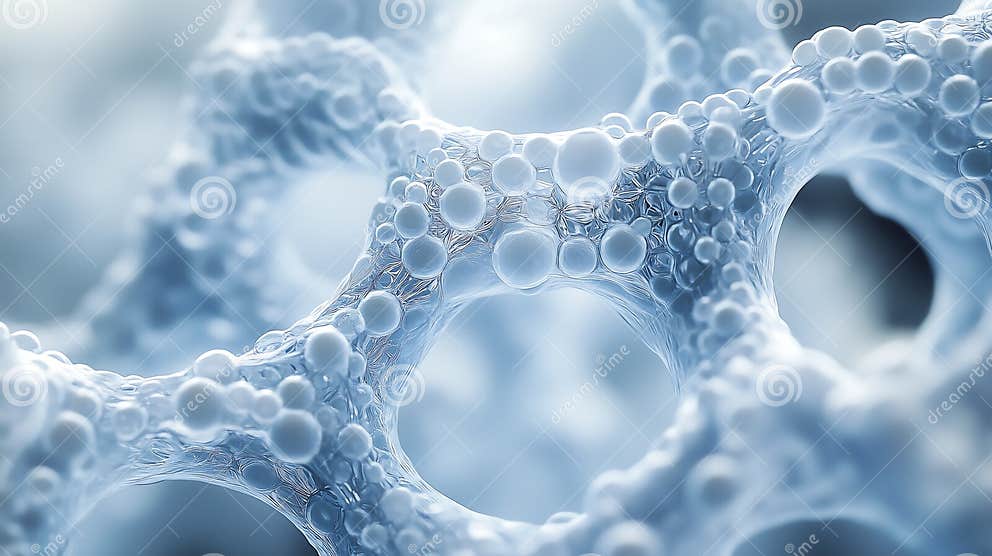 Bone Molecular Structure with Spherical Elements Stock Illustration ...