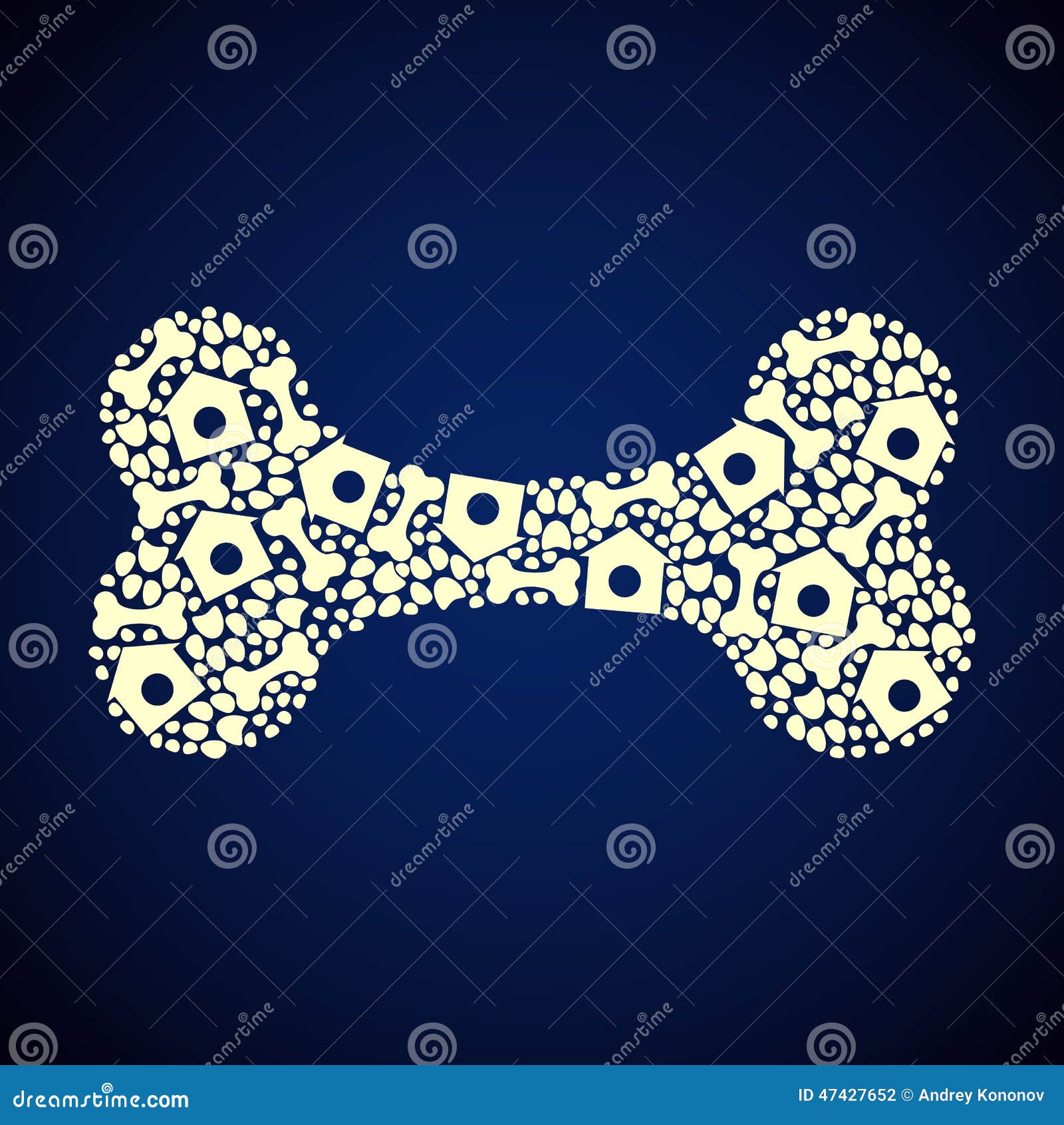 Bone Pattern Vector Illustration | CartoonDealer.com #47427652