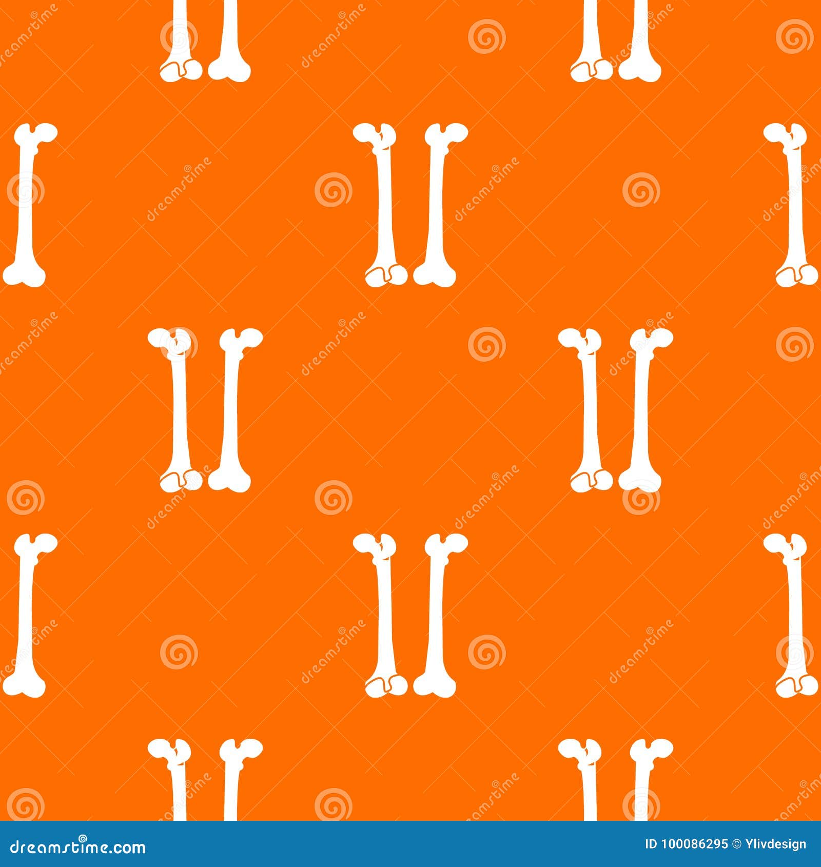 Bone pattern seamless stock vector. Illustration of bump - 100086295