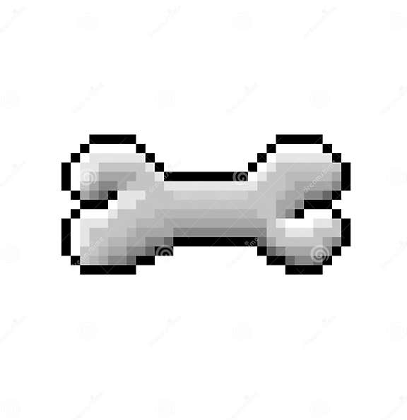 Bone pixel Icon stock vector. Illustration of colorful - 127722905