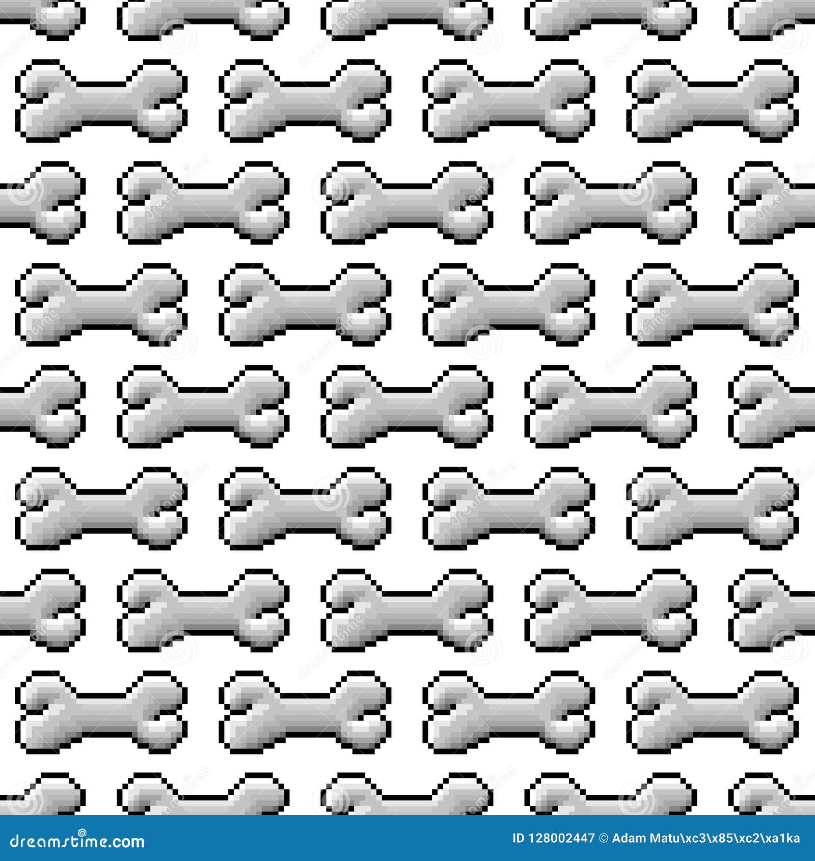 Bone Leg Pixel Art. Bones Anatomy 8 Bit. Pixelate Human Skeleton Vector ...