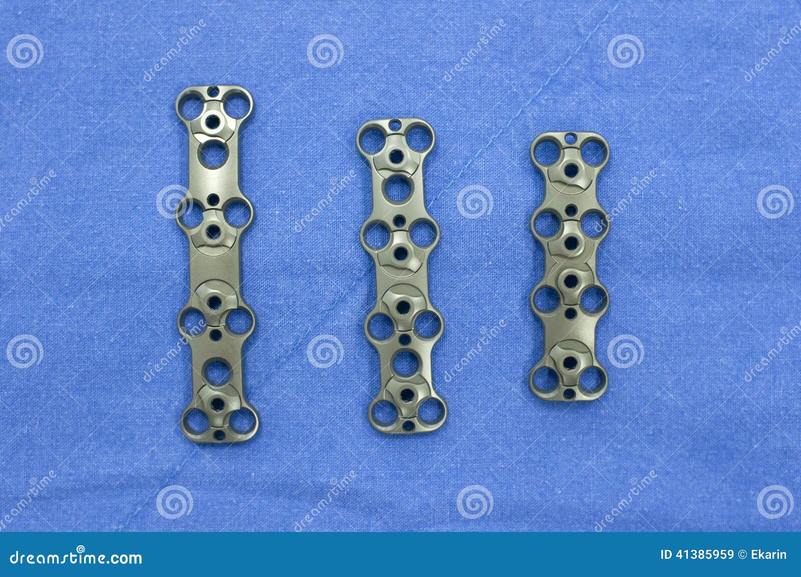 Bone Plates 3 Sizes on Surgery Cloth Stock Image - Image of graphic ...