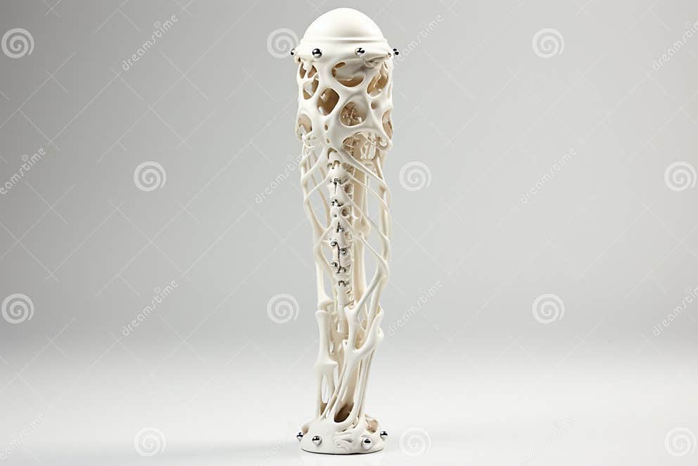 Bone Prosthesis on White Background Stock Illustration - Illustration ...