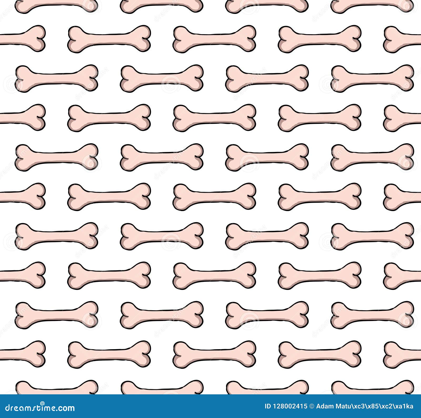 Bone seamless pattern stock vector. Illustration of isolated - 128002415