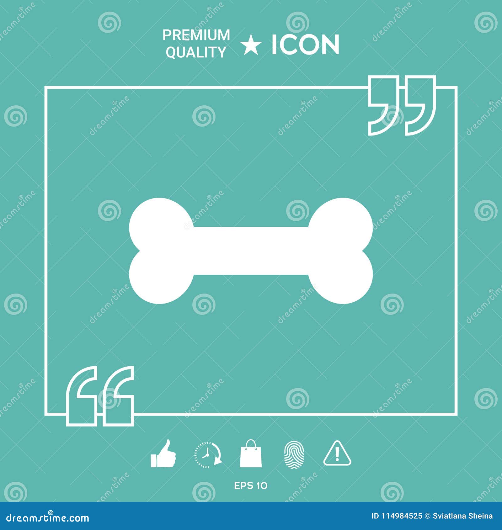 Bone symbol icon stock vector. Illustration of food - 114984525