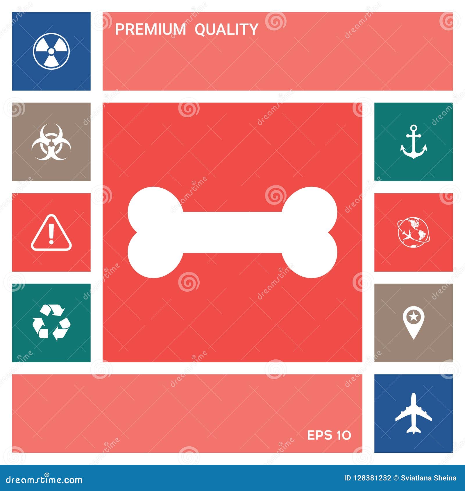 Bone Symbol Icon . Elements for Your Design Stock Vector - Illustration ...