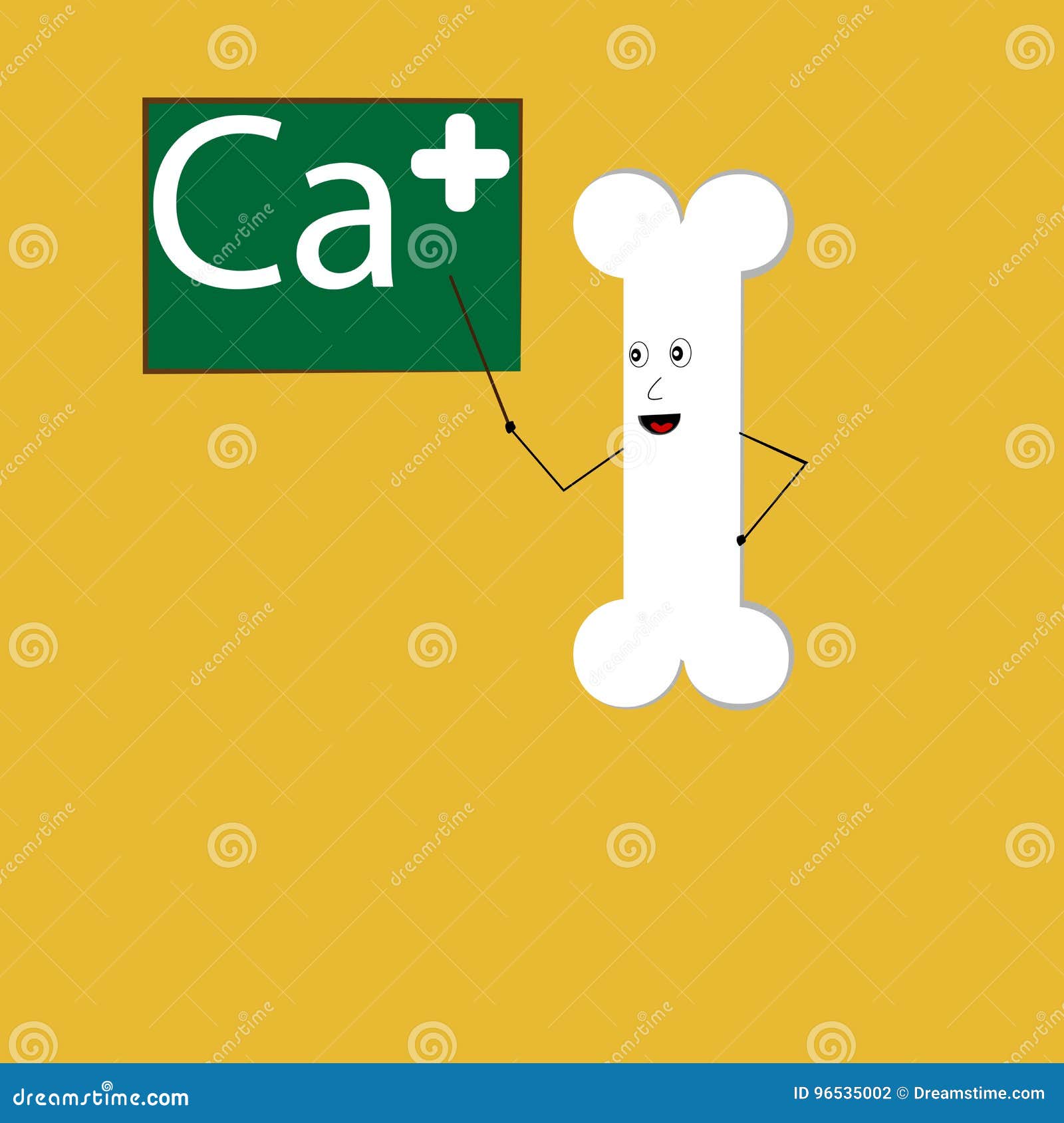 Bone Teaching about Calcium Stock Illustration - Illustration of ...