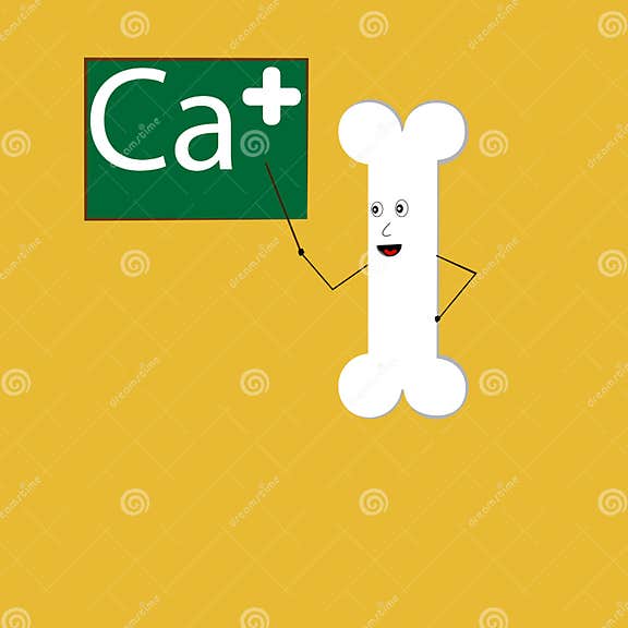 Bone Teaching about Calcium Stock Illustration - Illustration of ...