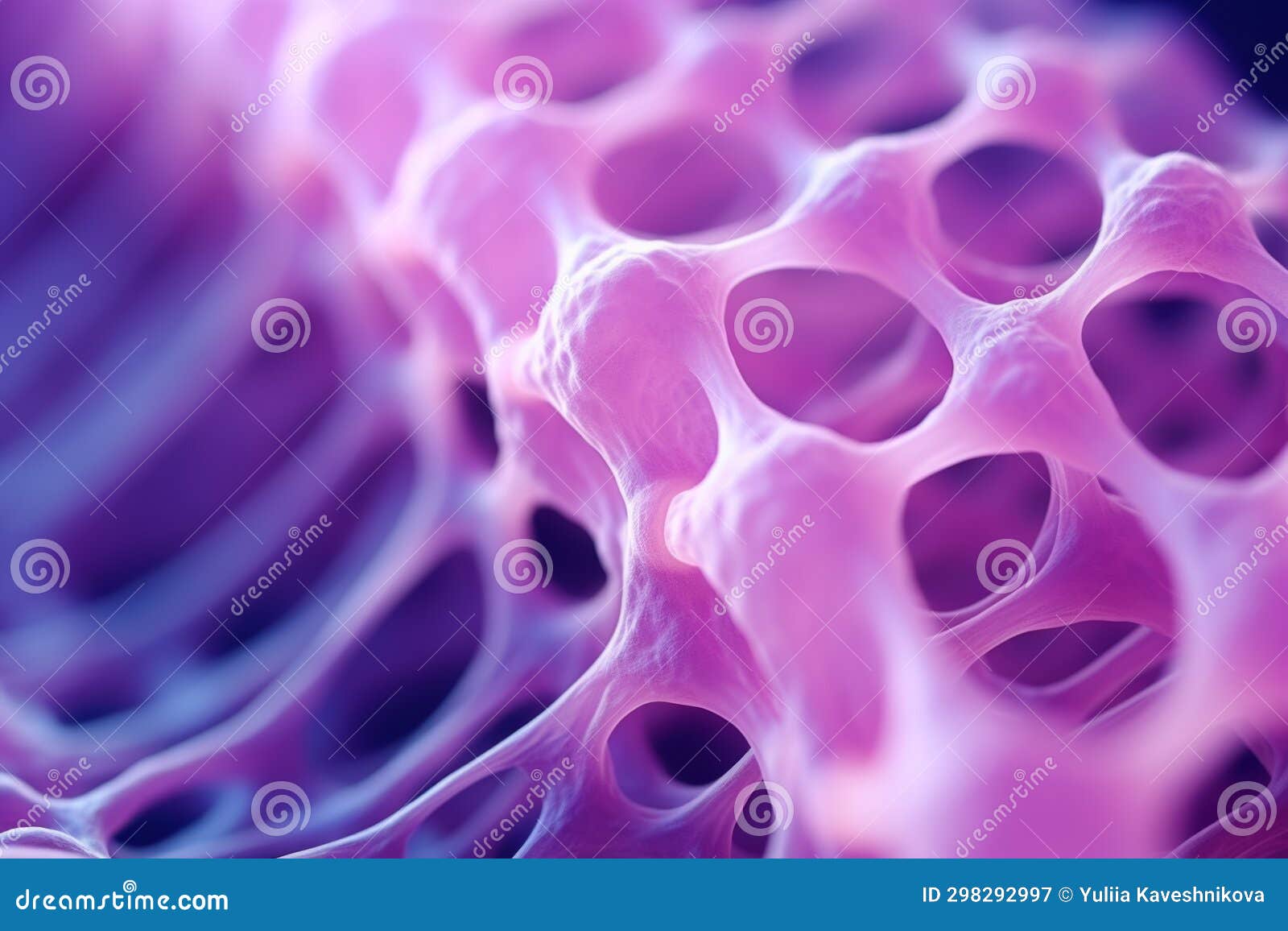 Bone Tissue Human Skeleton Under Microscope Cells Structure Medical ...