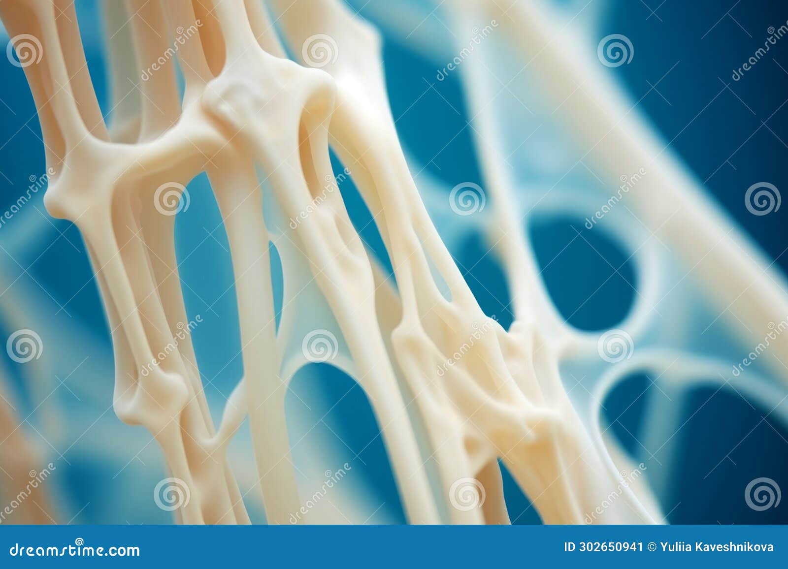 Bone Tissue Human Skeleton Under Microscope Cells Structure Medical ...