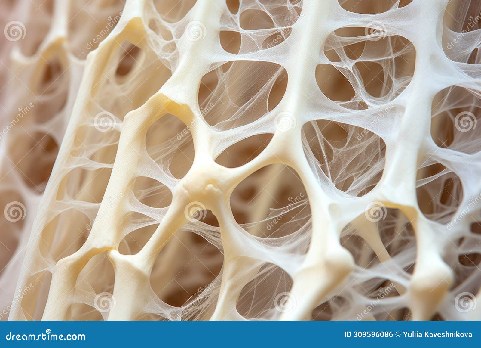 Bone Tissue Human Skeleton Under Microscope Cells Structure Medical ...
