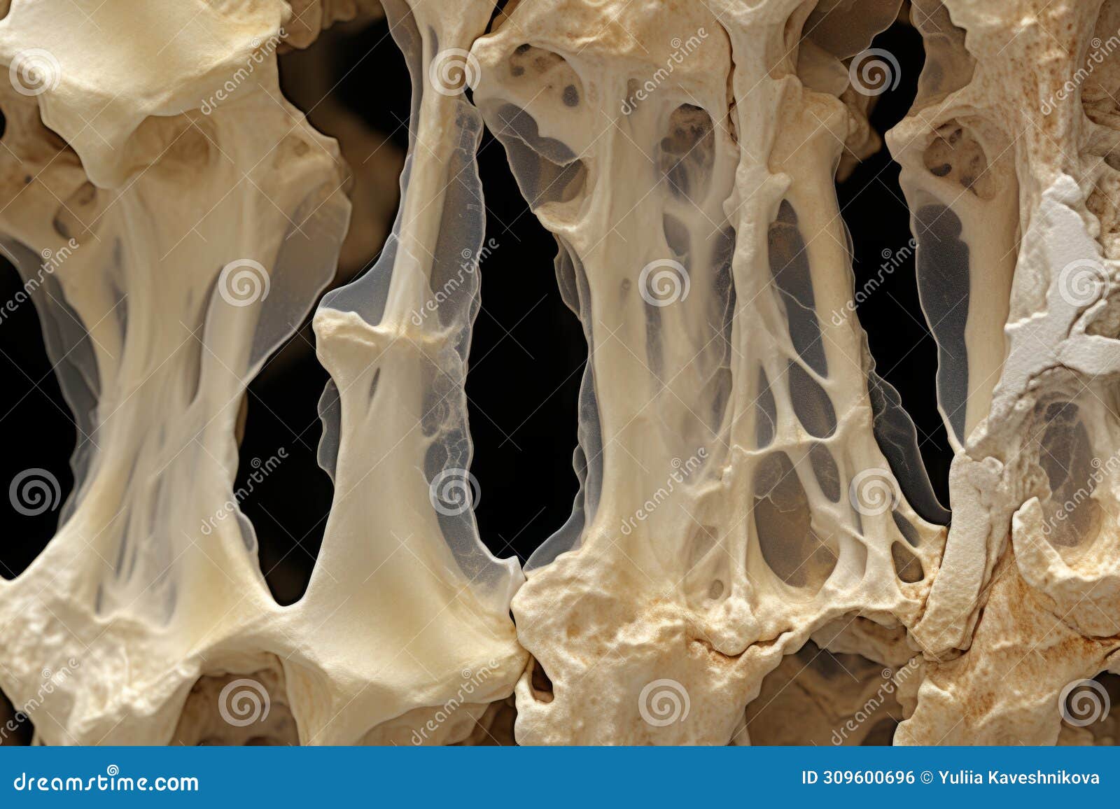 Bone Tissue Human Skeleton Under Microscope Cells Structure Medical ...