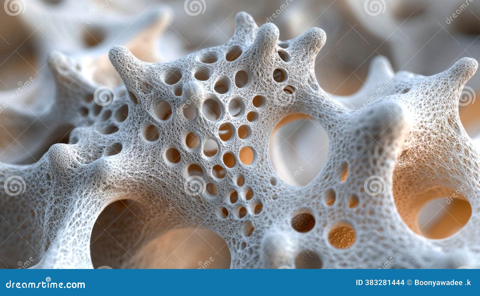 Bone Tissue Human Skeleton Under Microscope Cells Structure Medical ...