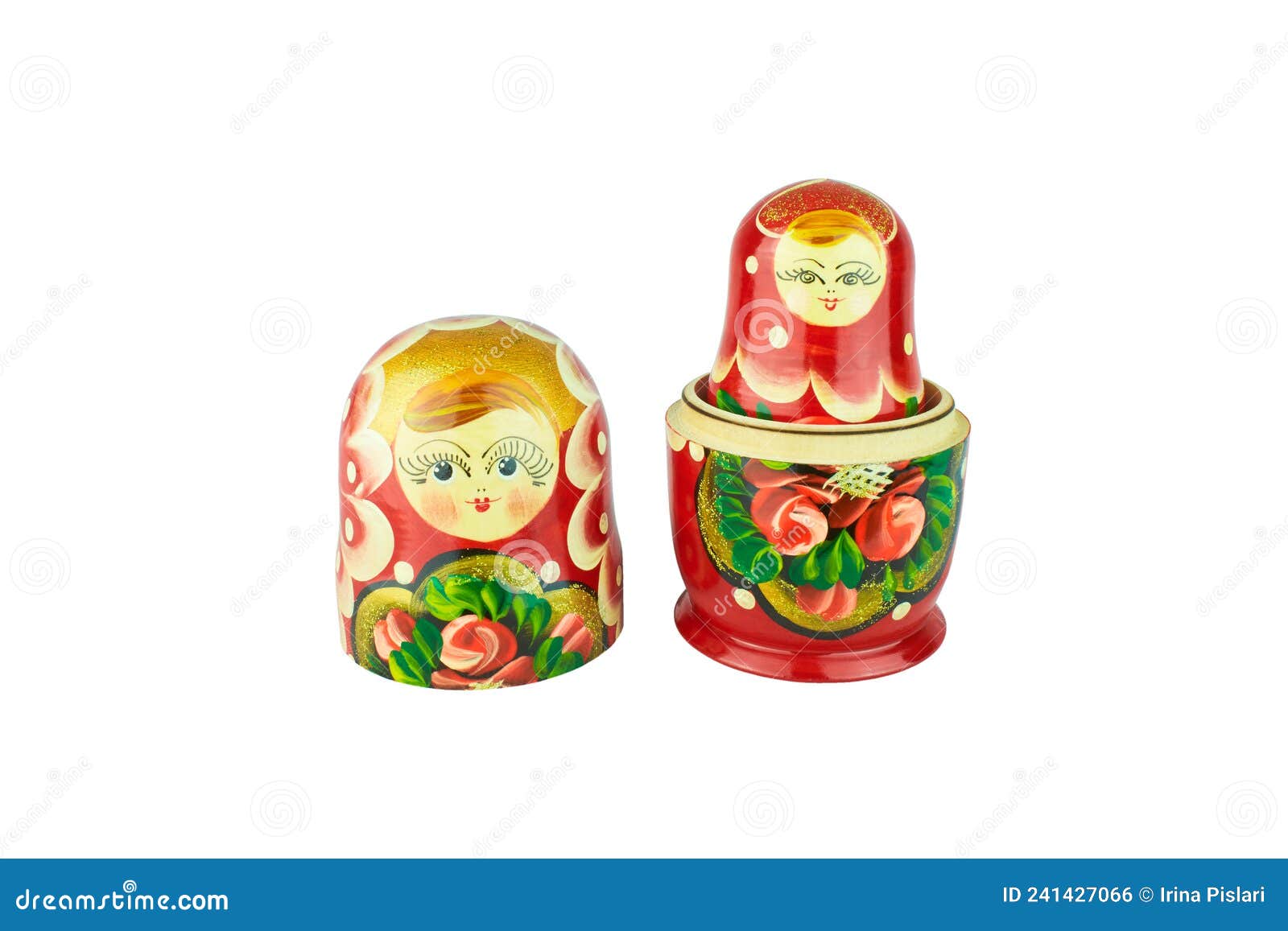 Boneca Russa De Matryoshka Tradicional Em Fundo Branco Foto de Stock - Imagem de fantoche ...