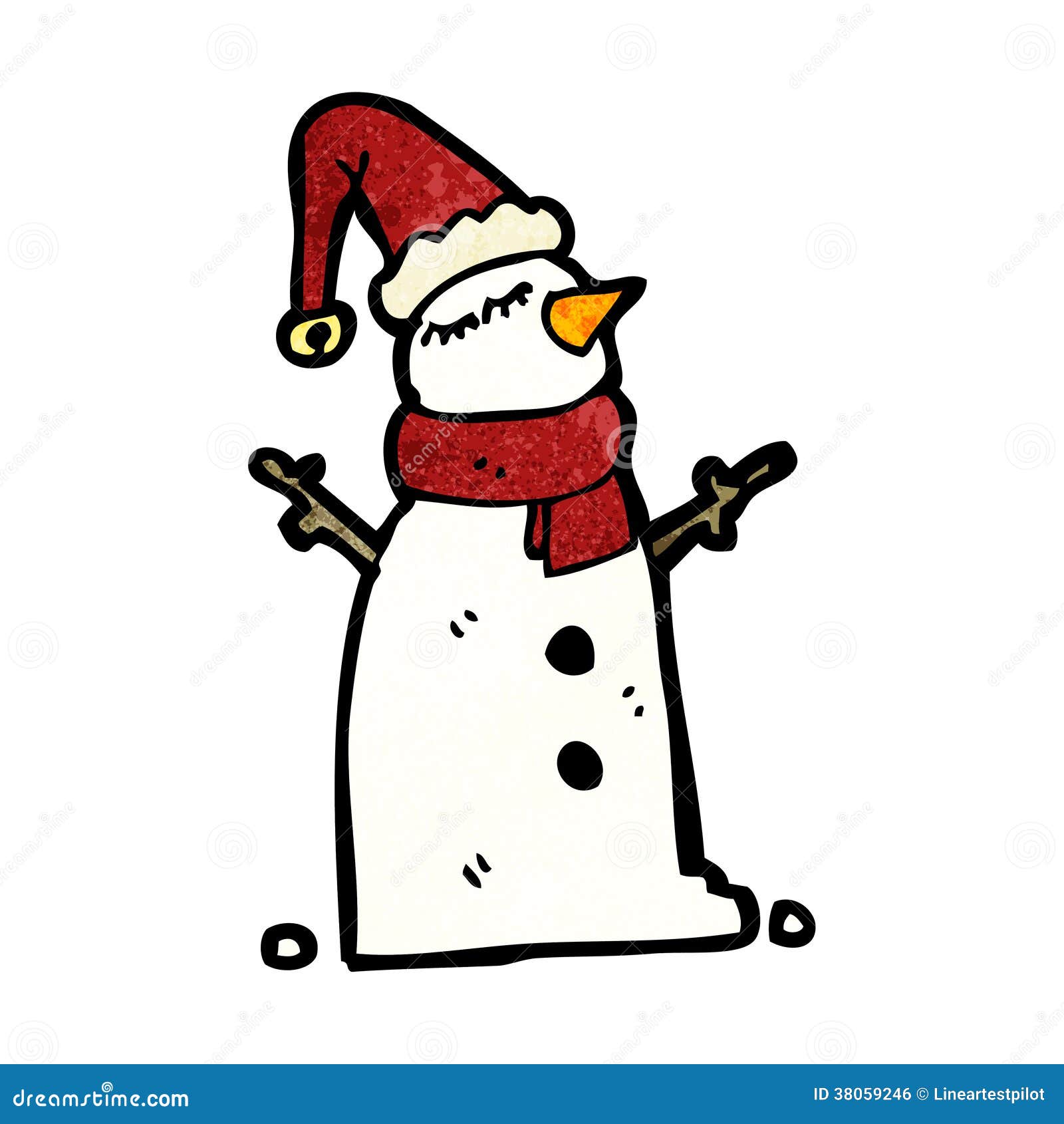 Boneco De Neve Dos Desenhos Animados Ilustração do Vetor - Ilustração ...