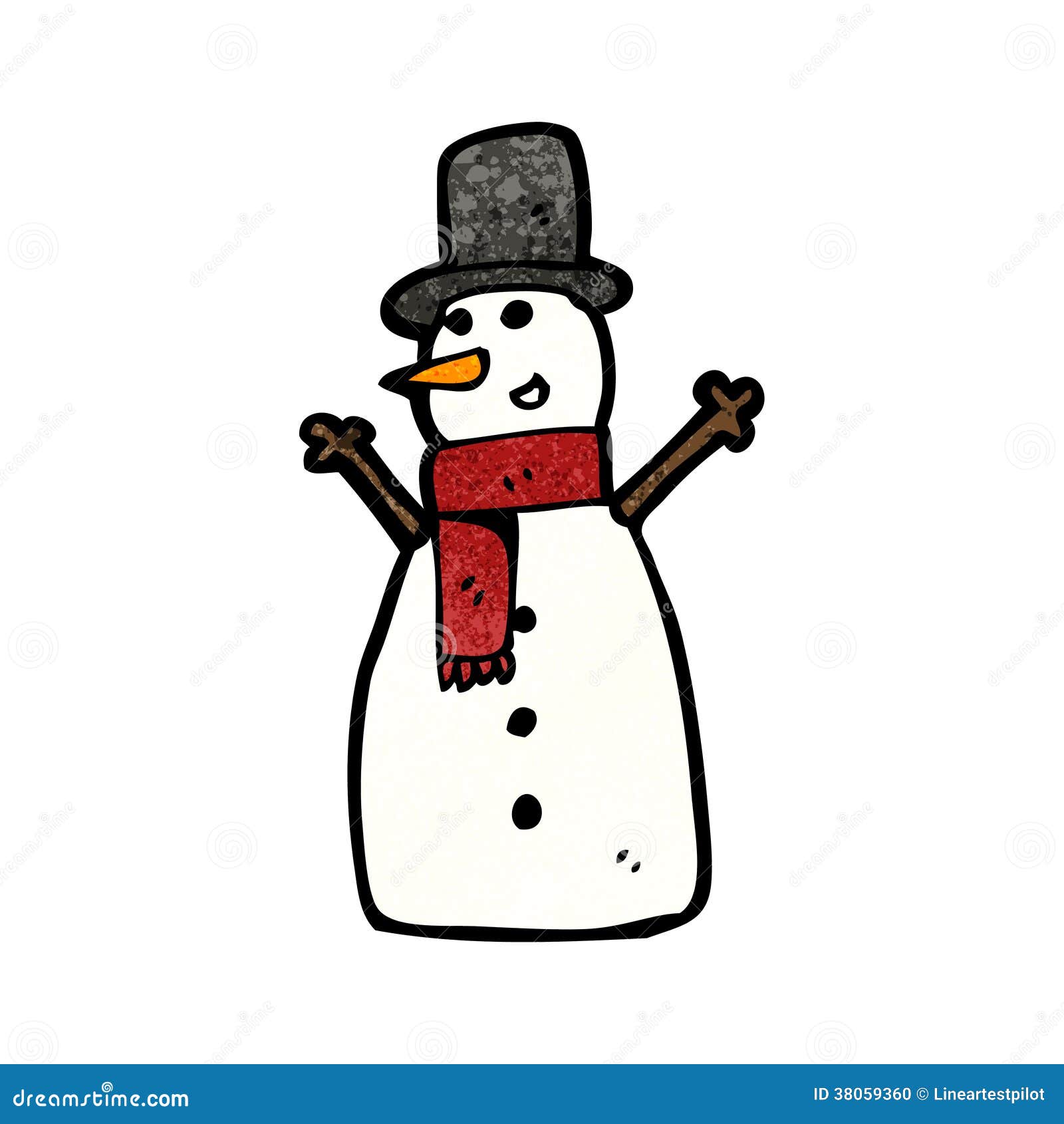 Boneco De Neve Dos Desenhos Animados Ilustração do Vetor - Ilustração ...