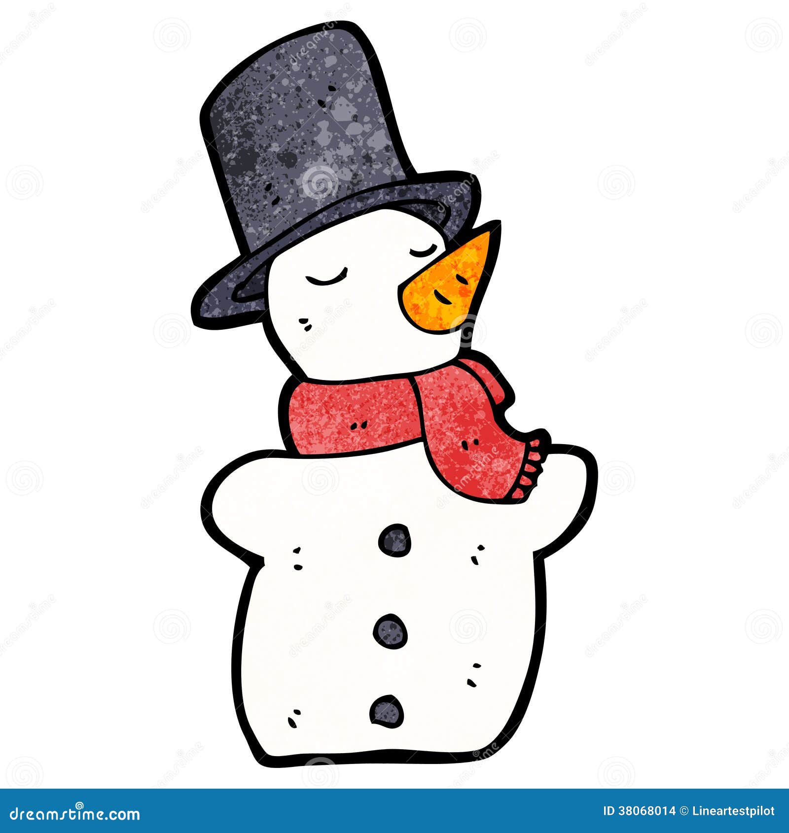 Boneco De Neve Dos Desenhos Animados Ilustração do Vetor - Ilustração ...