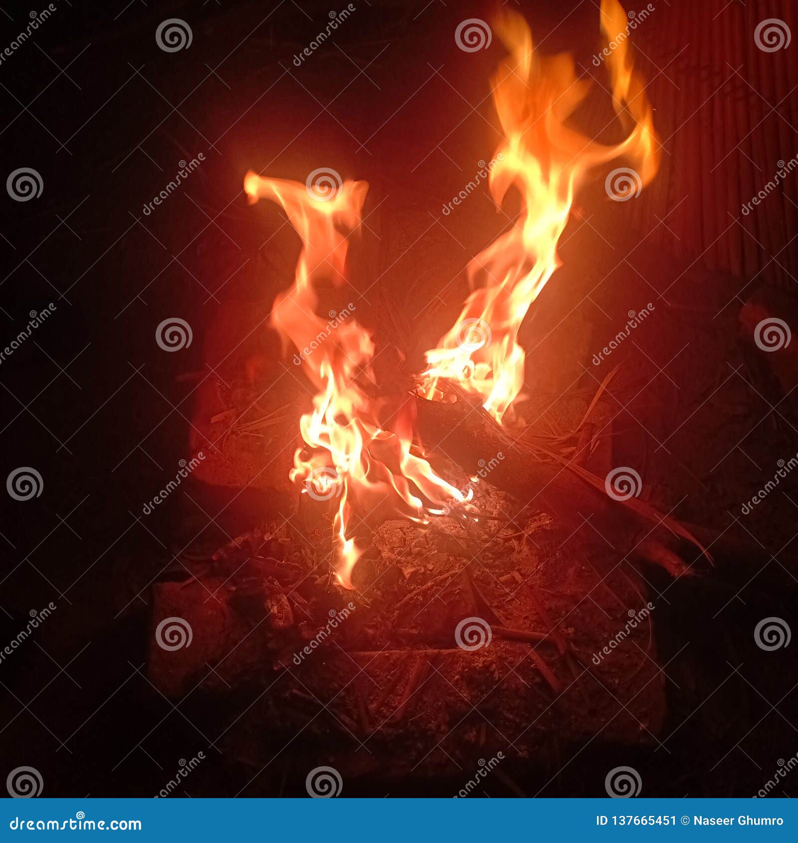 Bonefire stock image. Image of flame, sparking, fire - 137665451