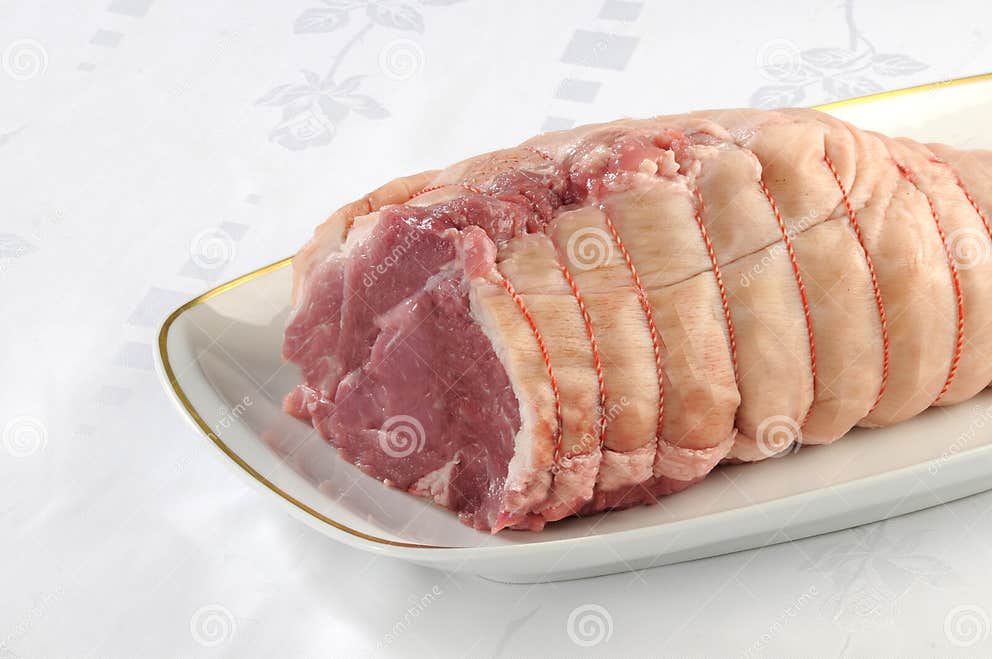 Boneless hand of pork stock photo. Image of joint, plate - 17436374