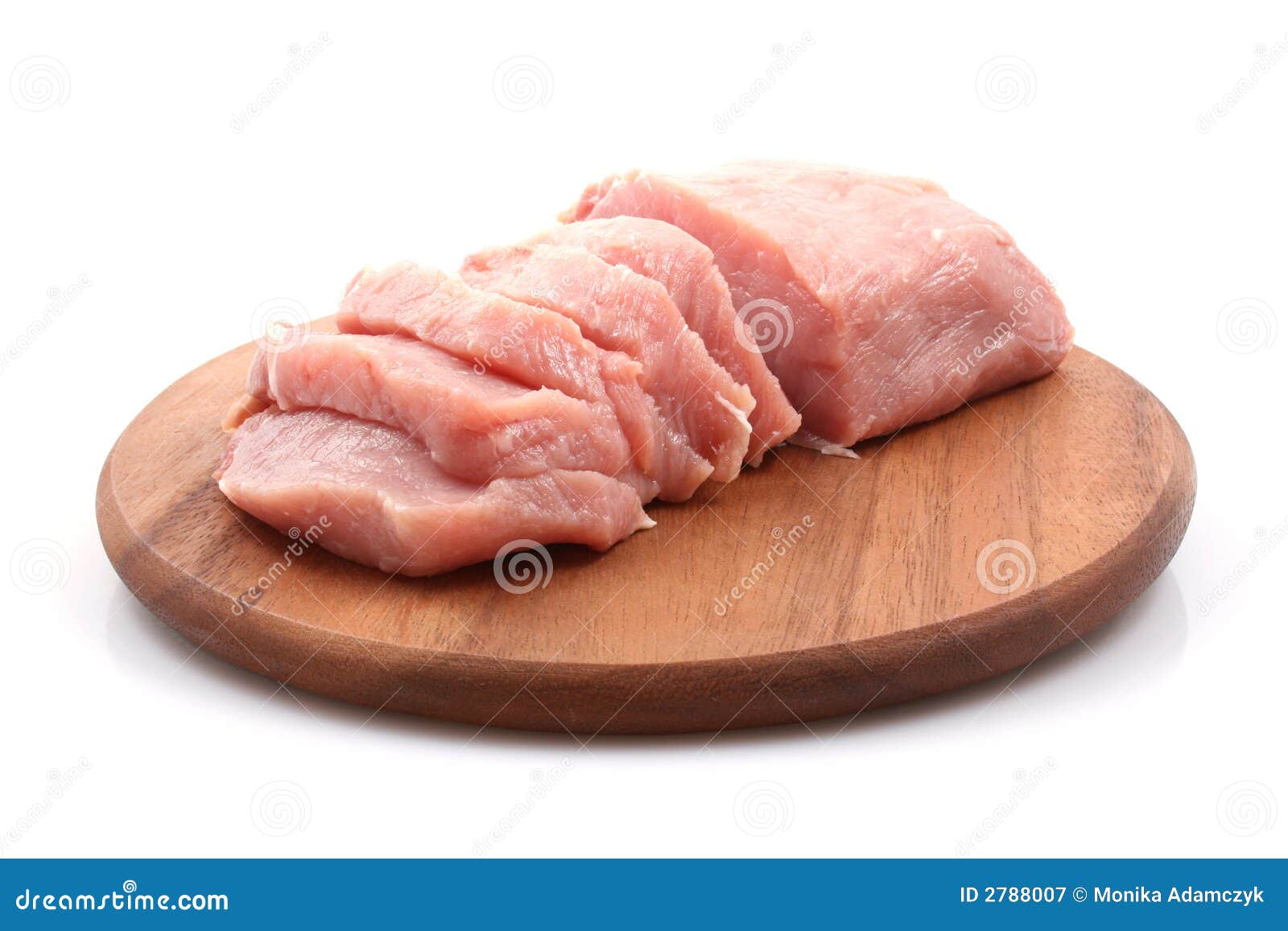 Boneless Pork Loin Joint Tied With String On The Oven Tray, Raw Meat ...