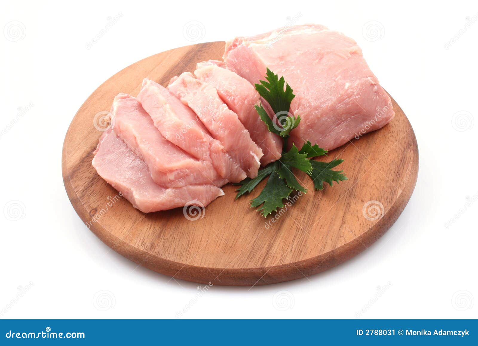 Boneless Pork Loin Joint Tied With String On The Oven Tray, Raw Meat ...